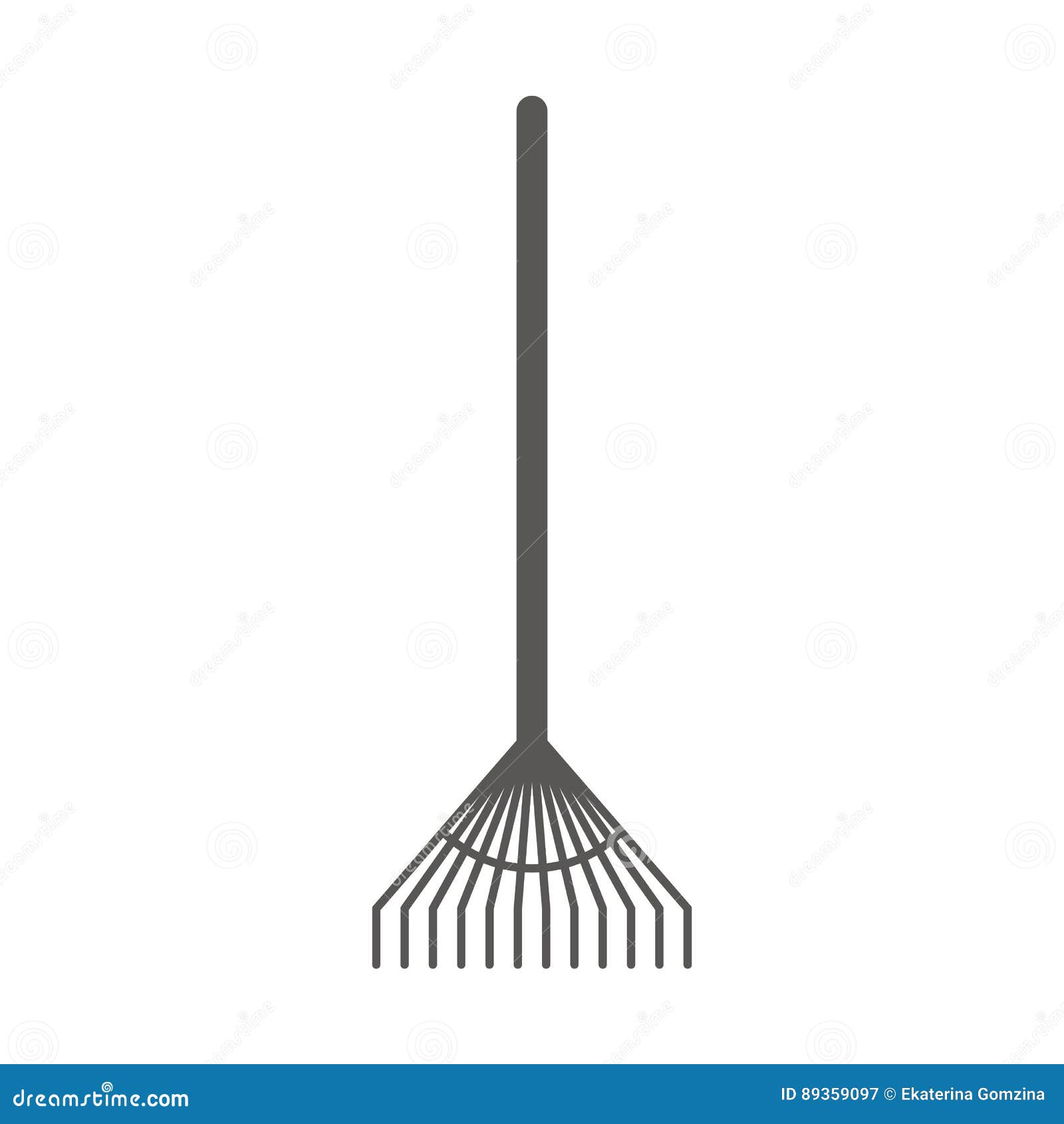 Simple Icon for Lawn Rake. Vector Illustration Stock Vector ...