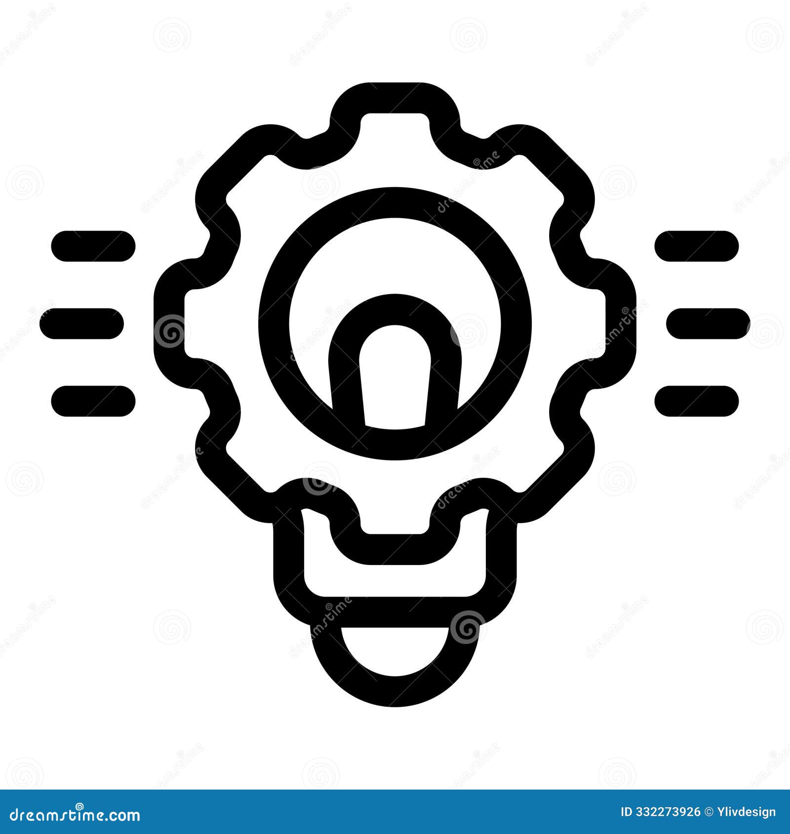 Lightbulb with Gear Mechanism Generating Innovative Ideas Stock ...