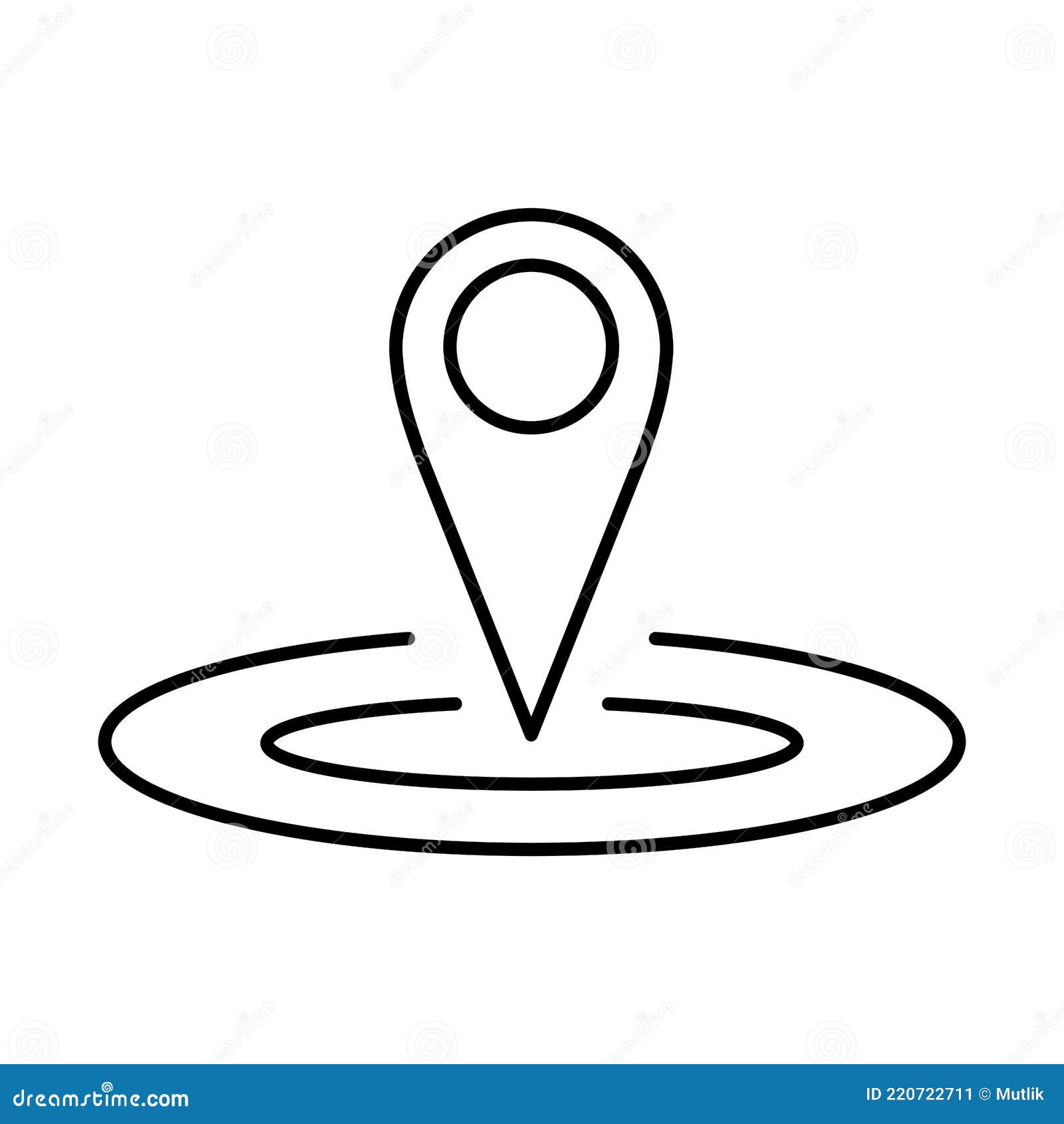 A Simple Icon of a Location Point on the Map or on the Terrain Stock ...