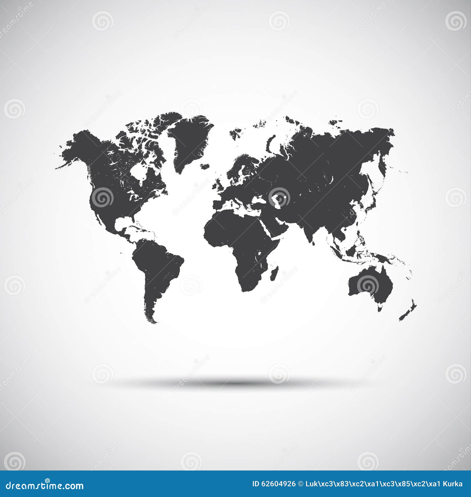 Simple Icon Map of the World Stock Vector - Illustration of detailed ...