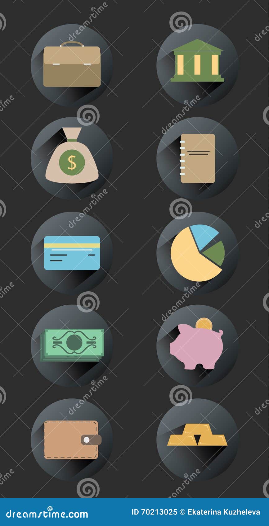 Simple Icon Money Set. Vector Illustration Stock Vector - Illustration ...