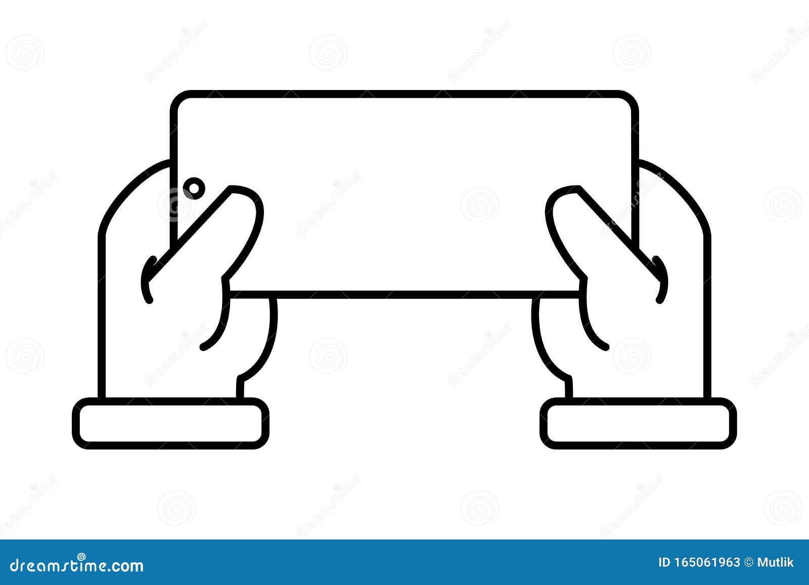 Simple Icon of a Person Using a Smartphone Stock Vector - Illustration ...