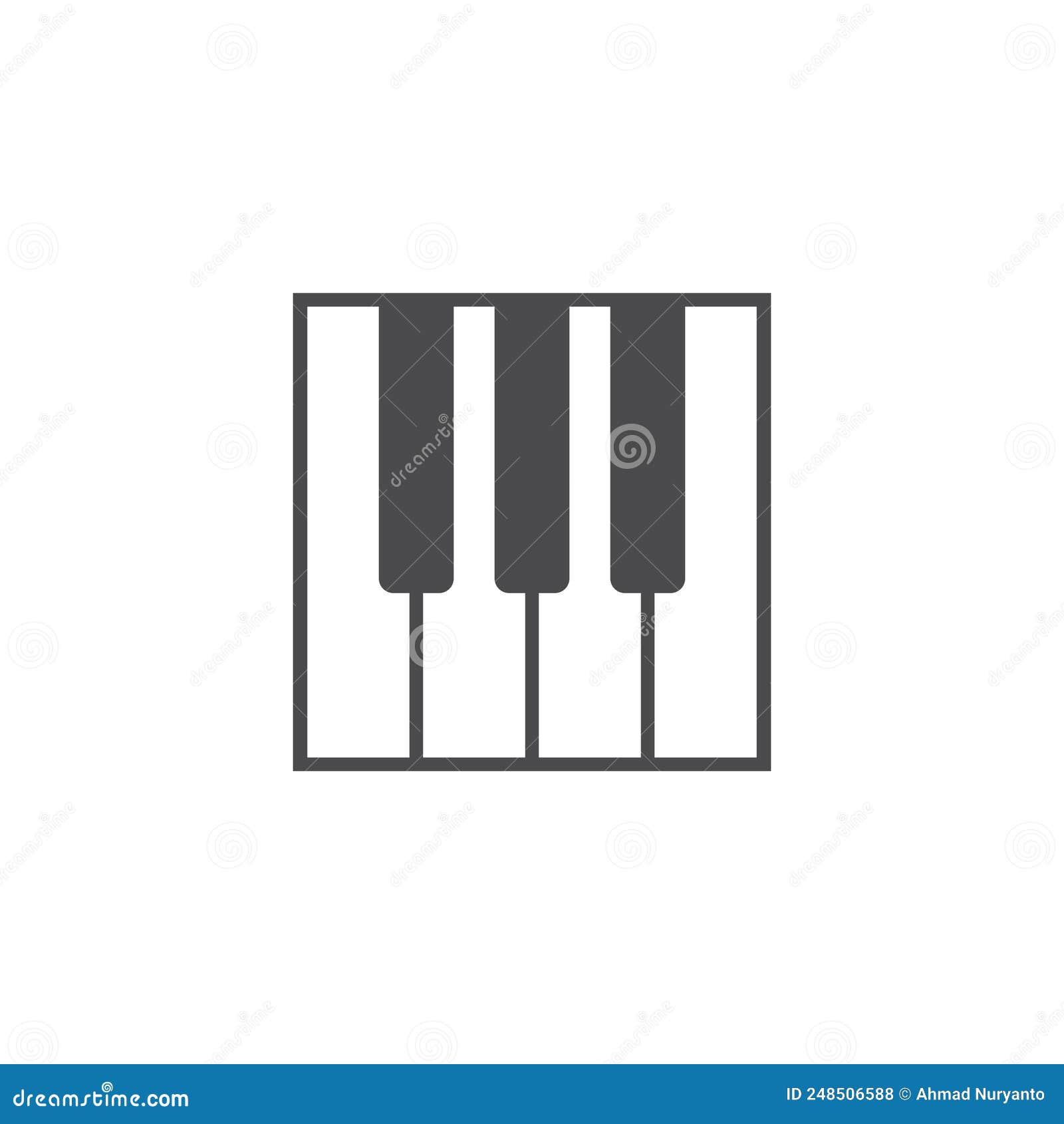 Simple icon of piano stock illustration. Illustration of pianobadge ...