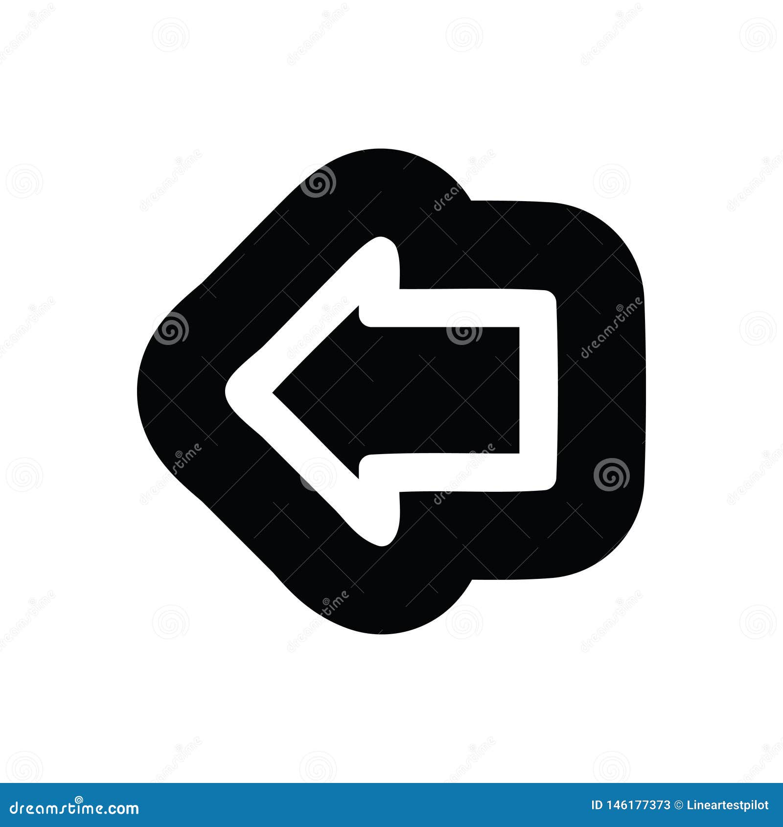 Simple Icon of a Pointing Arrow Stock Vector - Illustration of pointing ...