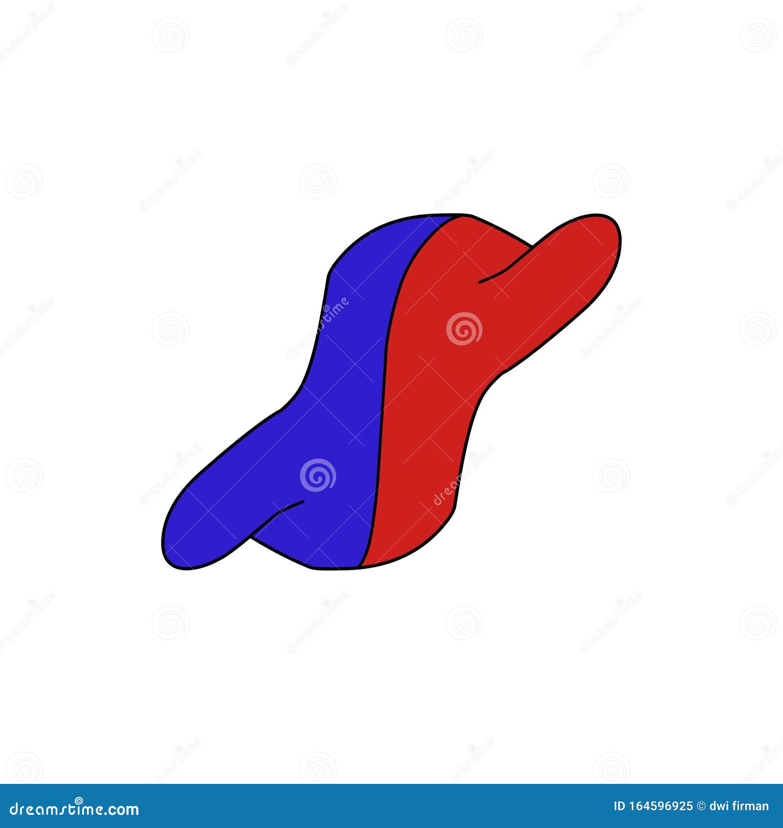 Simple Icon with Red and Blue on White Background Stock Illustration ...