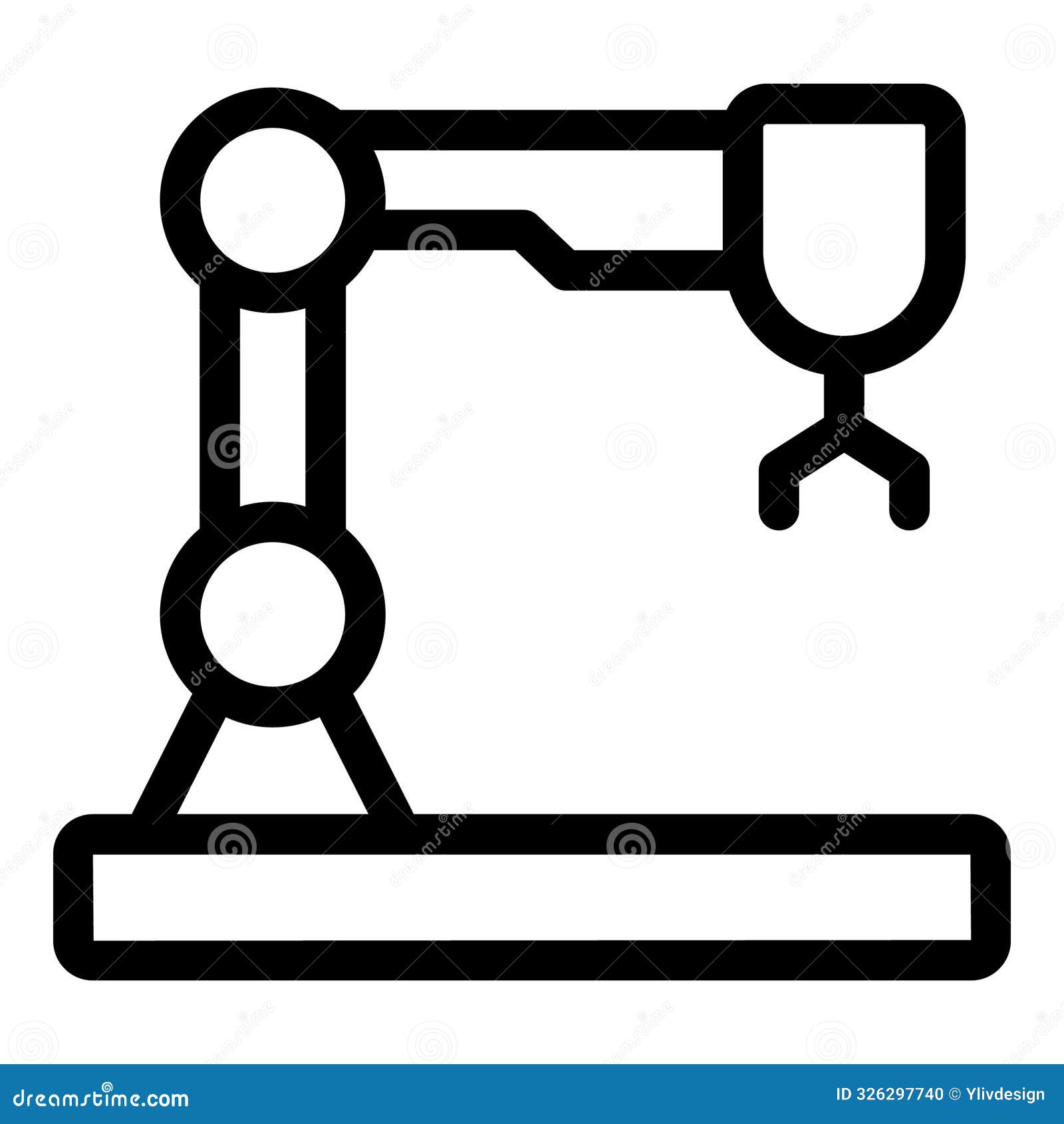 Simple Icon of a Robotic Arm Picking Up an Object Stock Illustration ...