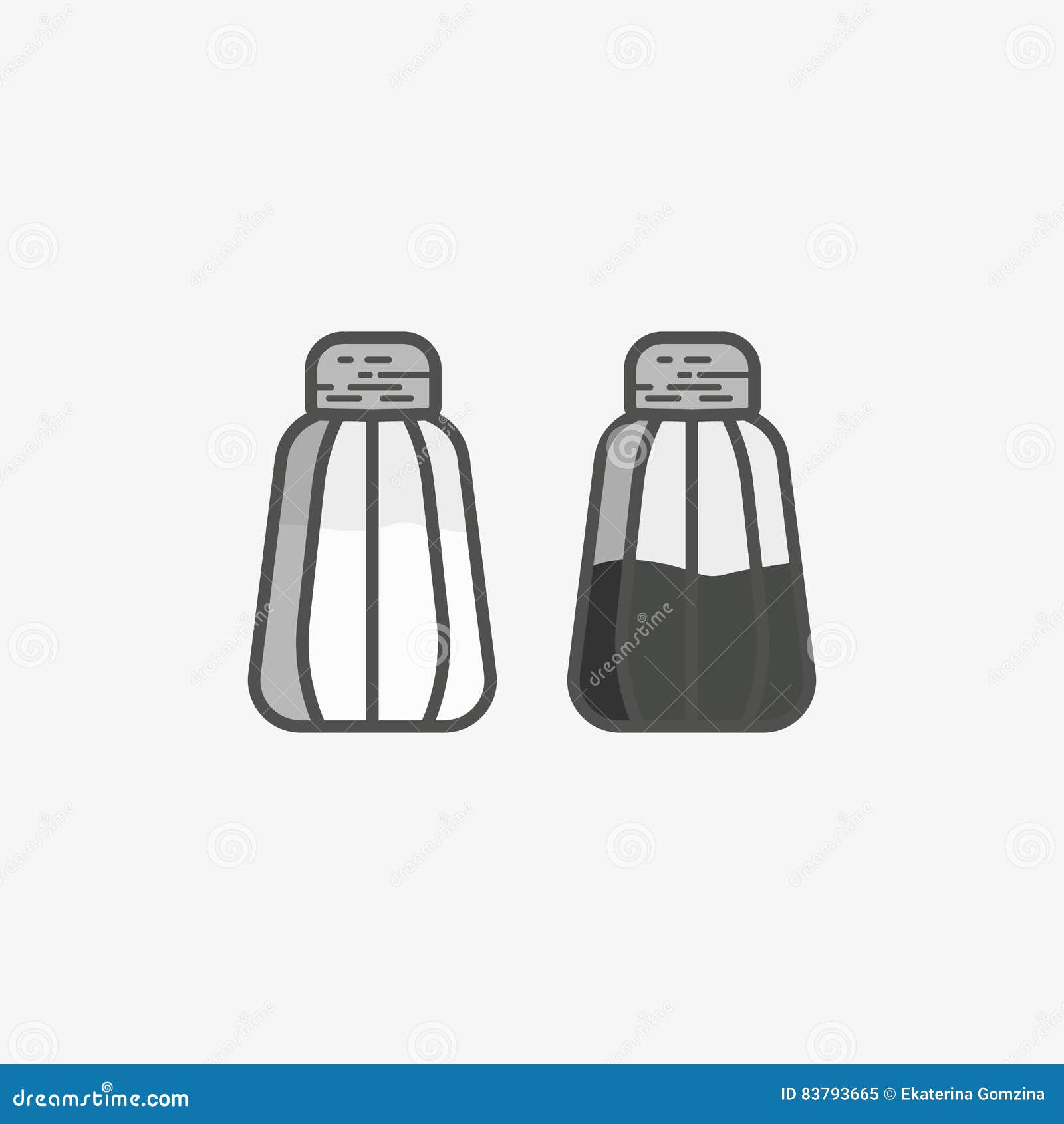 Simple Icon of Salt Cellar and Pepper Pot Stock Vector - Illustration ...