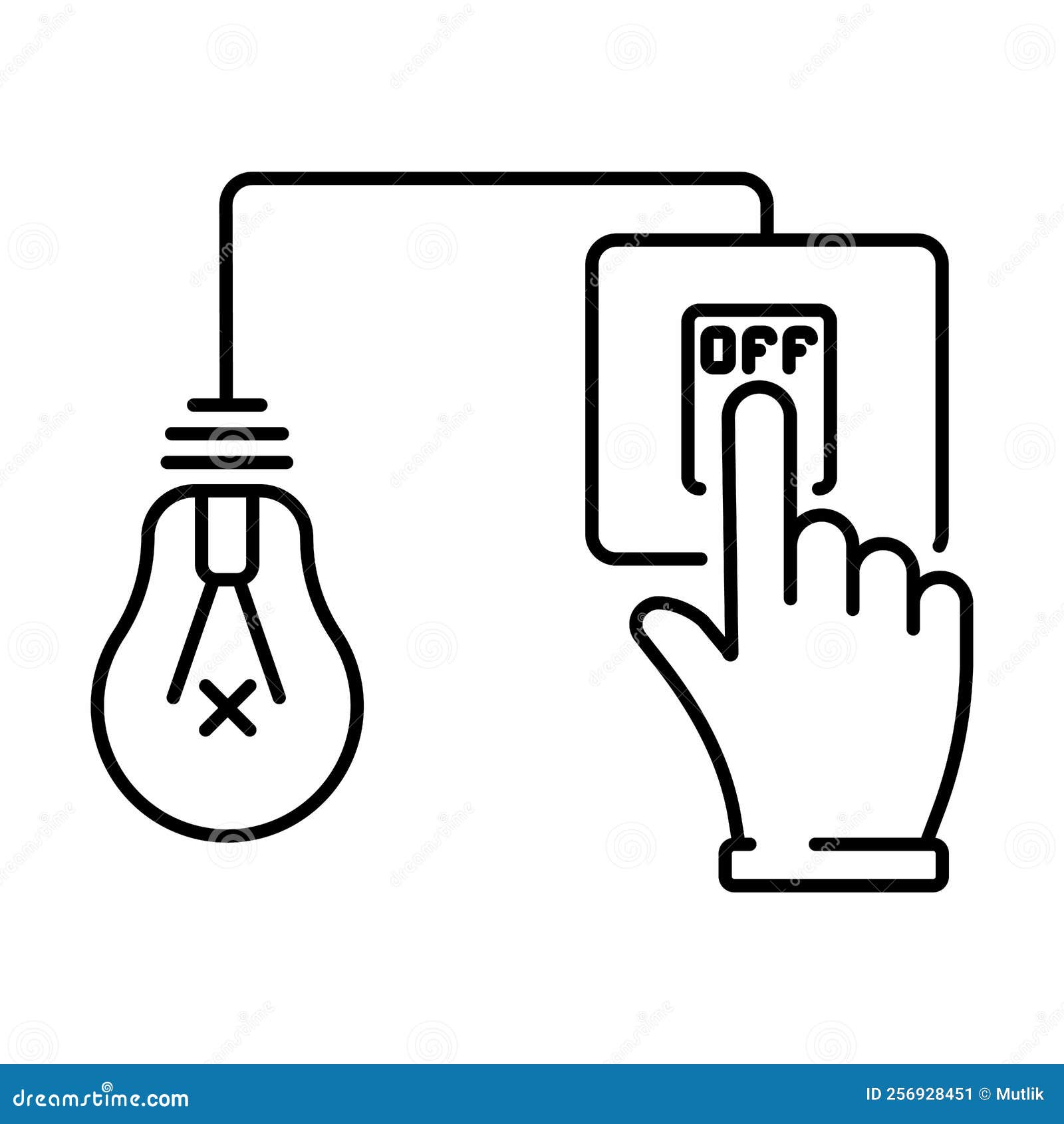 A Simple Icon Icon for Saving Electricity, Turning Off Electricity ...