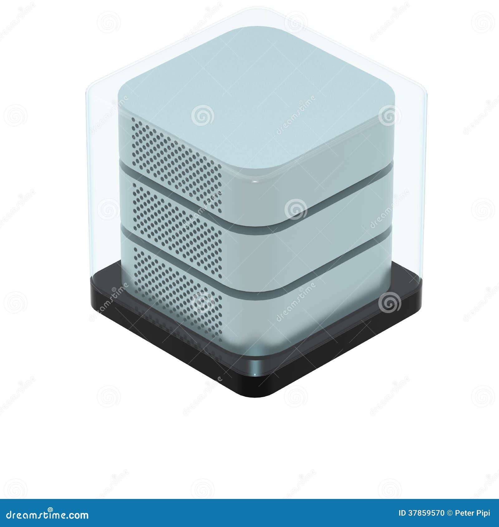 Simple Icon of Secured Server Isolated on White Stock Photo ...