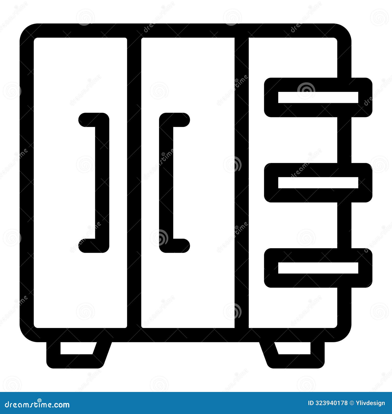 Server Rack Icon Depicting Data Storage Stock Illustration ...