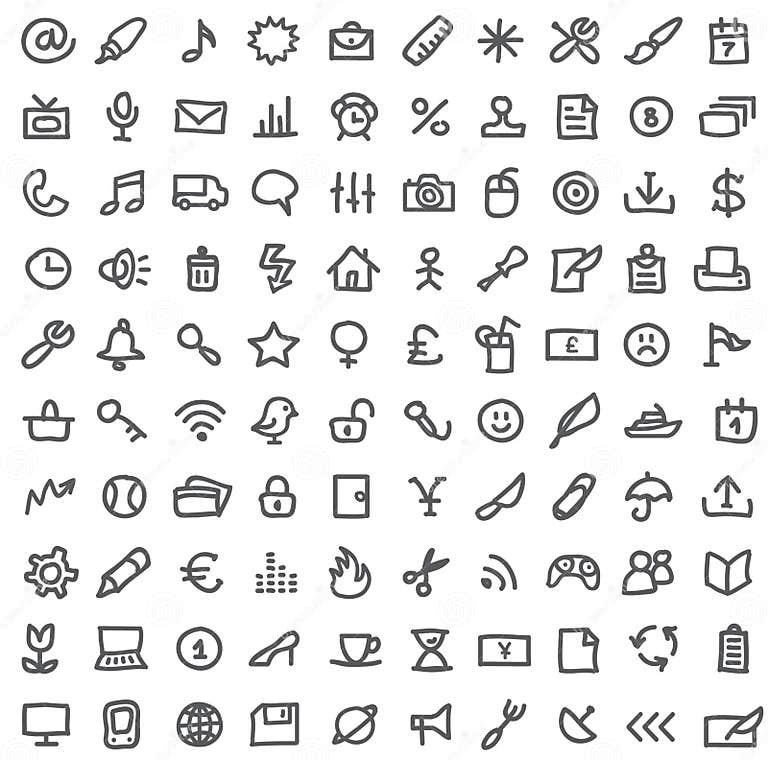 Simple icon set stock vector. Illustration of mail, navigation - 20597776