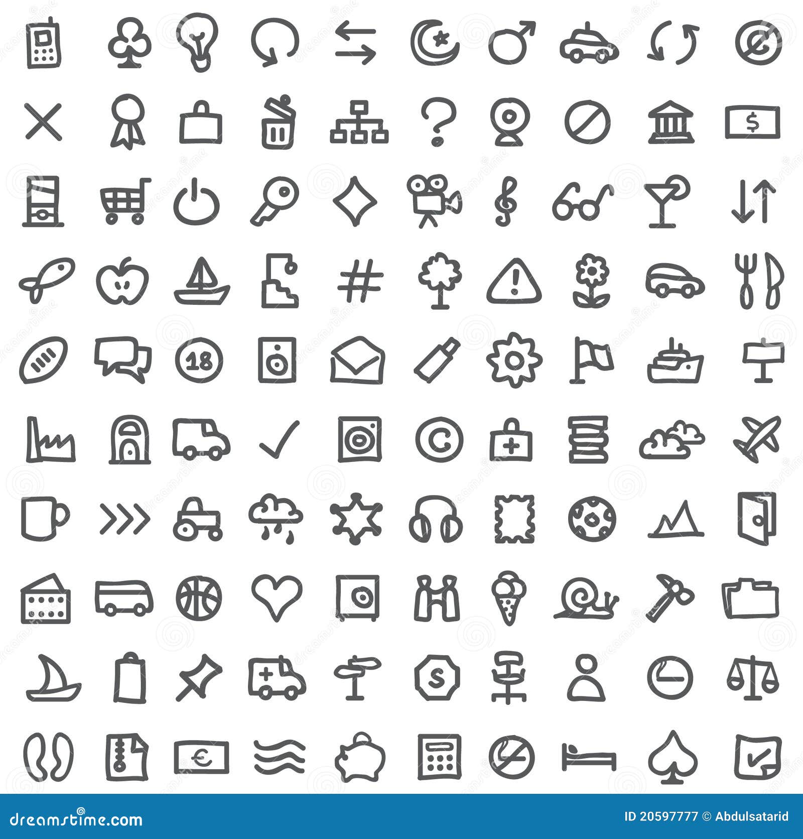 Simple icon set stock vector. Illustration of business - 20597777