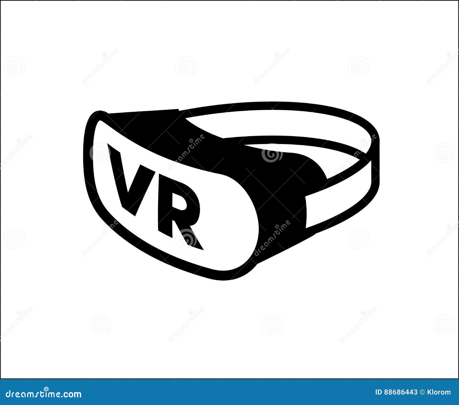 Simple Icon Virtual Reality Glasses Stock Vector - Illustration of line ...