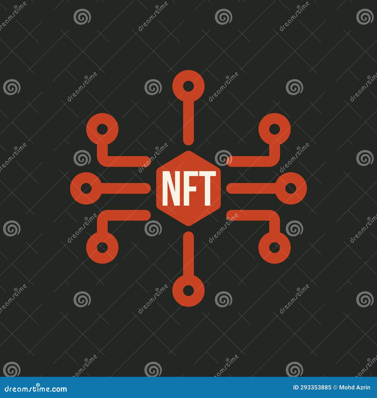 Simple icon with word NFT stock illustration. Illustration of mining ...