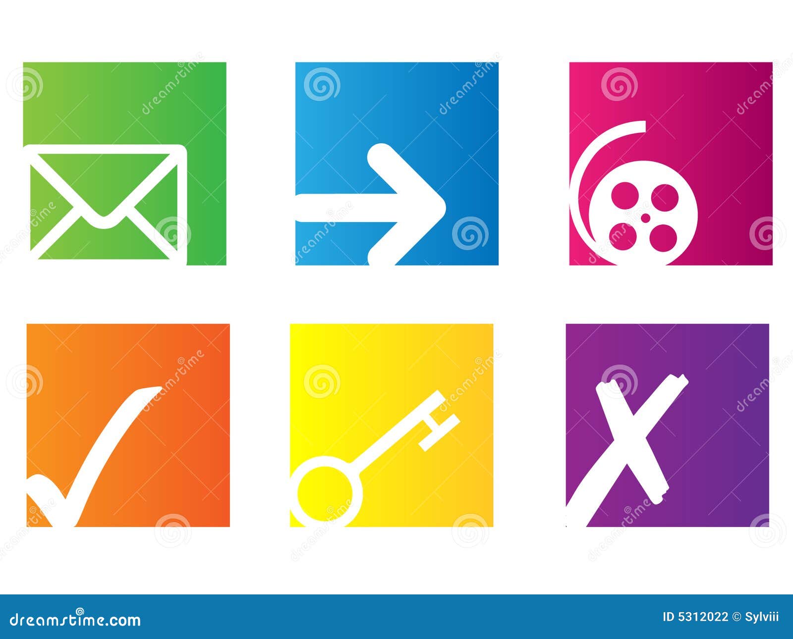 Simple icons stock illustration. Illustration of movie - 5312022