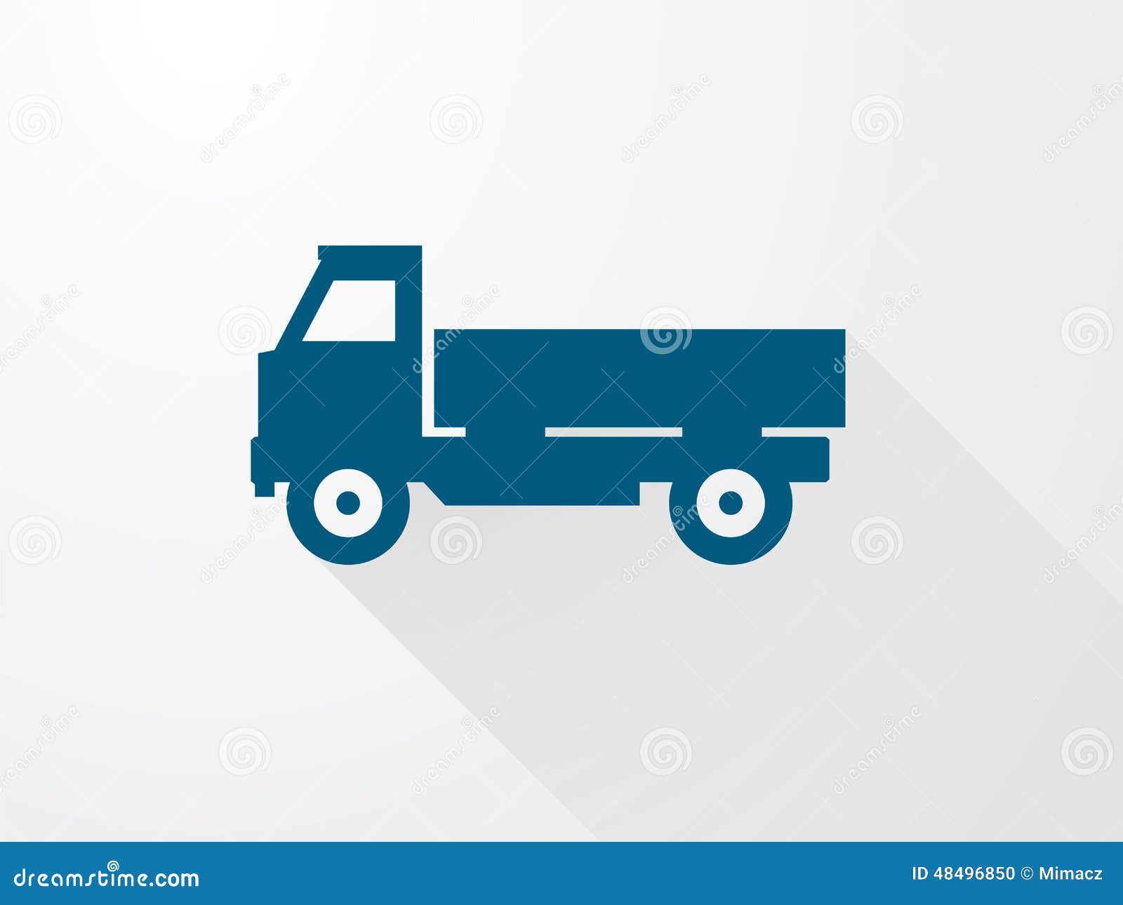 Simple Icons of the Blue Truck Stock Illustration - Illustration of ...