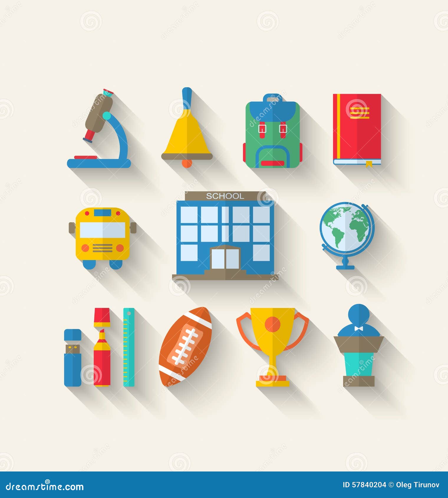 Simple Icons of Elements and Objects Stock Vector - Illustration of ...