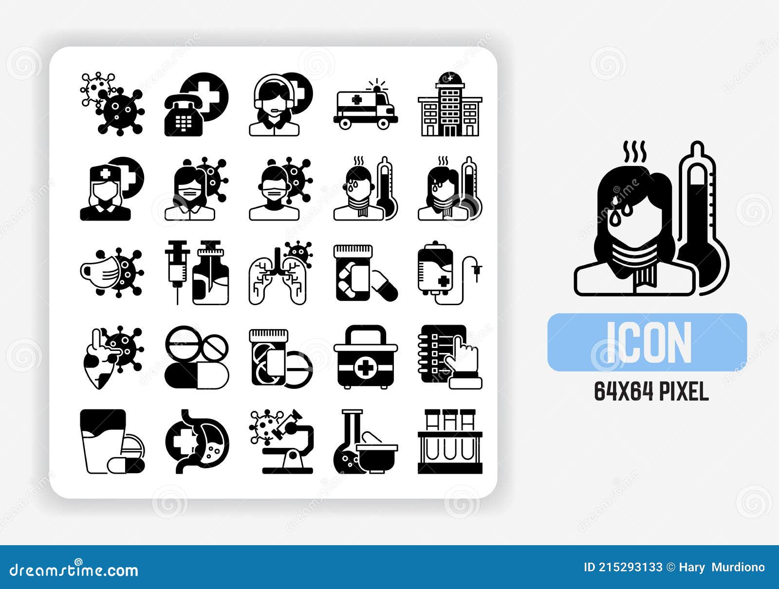 Simple Icons Set of Medical and Corona Virus Vector in Solid Design ...