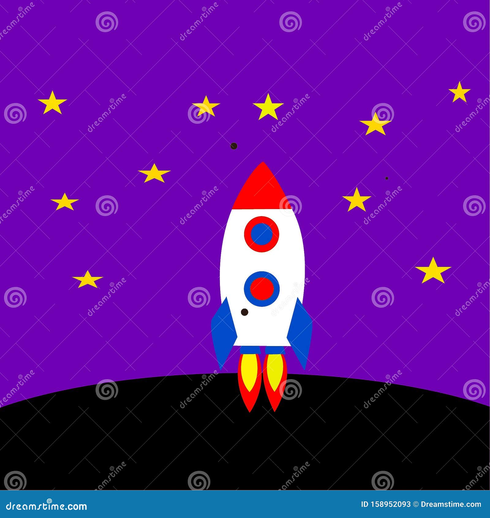 Simple Ideas and Drawing Rockets Stock Illustration - Illustration of ...