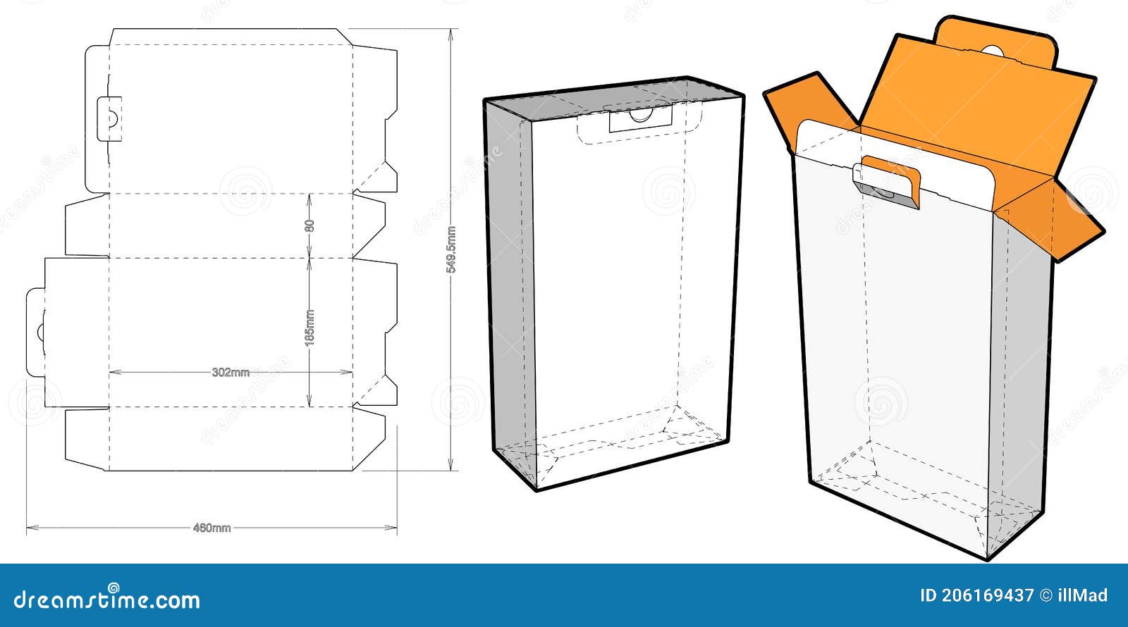 Packaging box stock vector. Illustration of cargo, prepared - 206169437