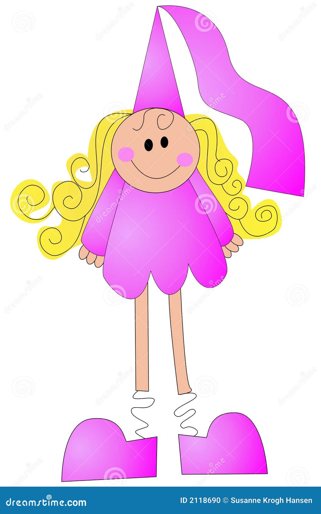 A Simple Illustrated Princess Stock Illustration - Illustration of ...