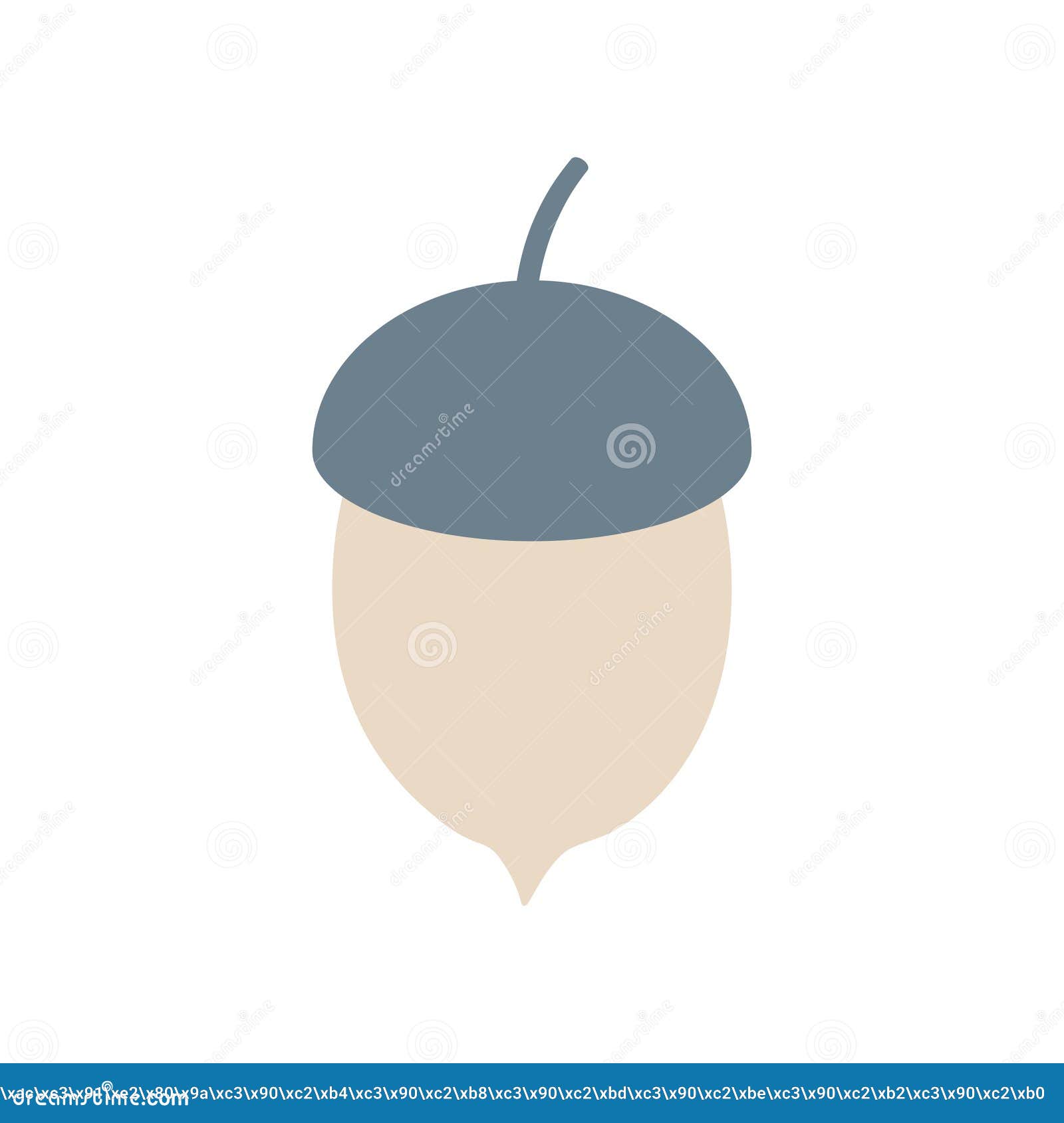 Simple Illustration of Acorn in a Flat Style Stock Vector ...