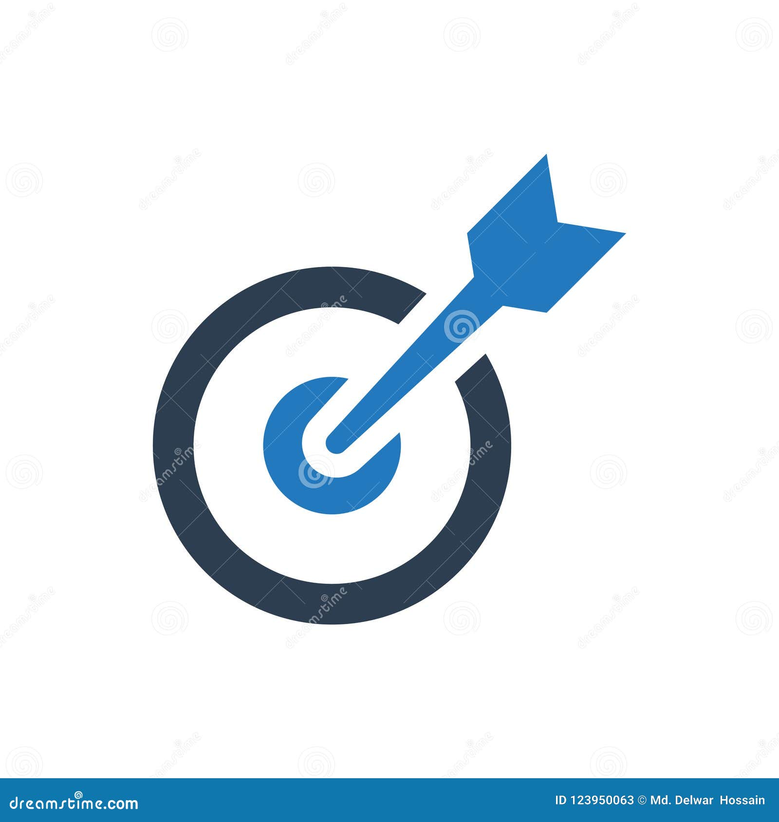 Arrow Target Icon stock vector. Illustration of target - 123950063