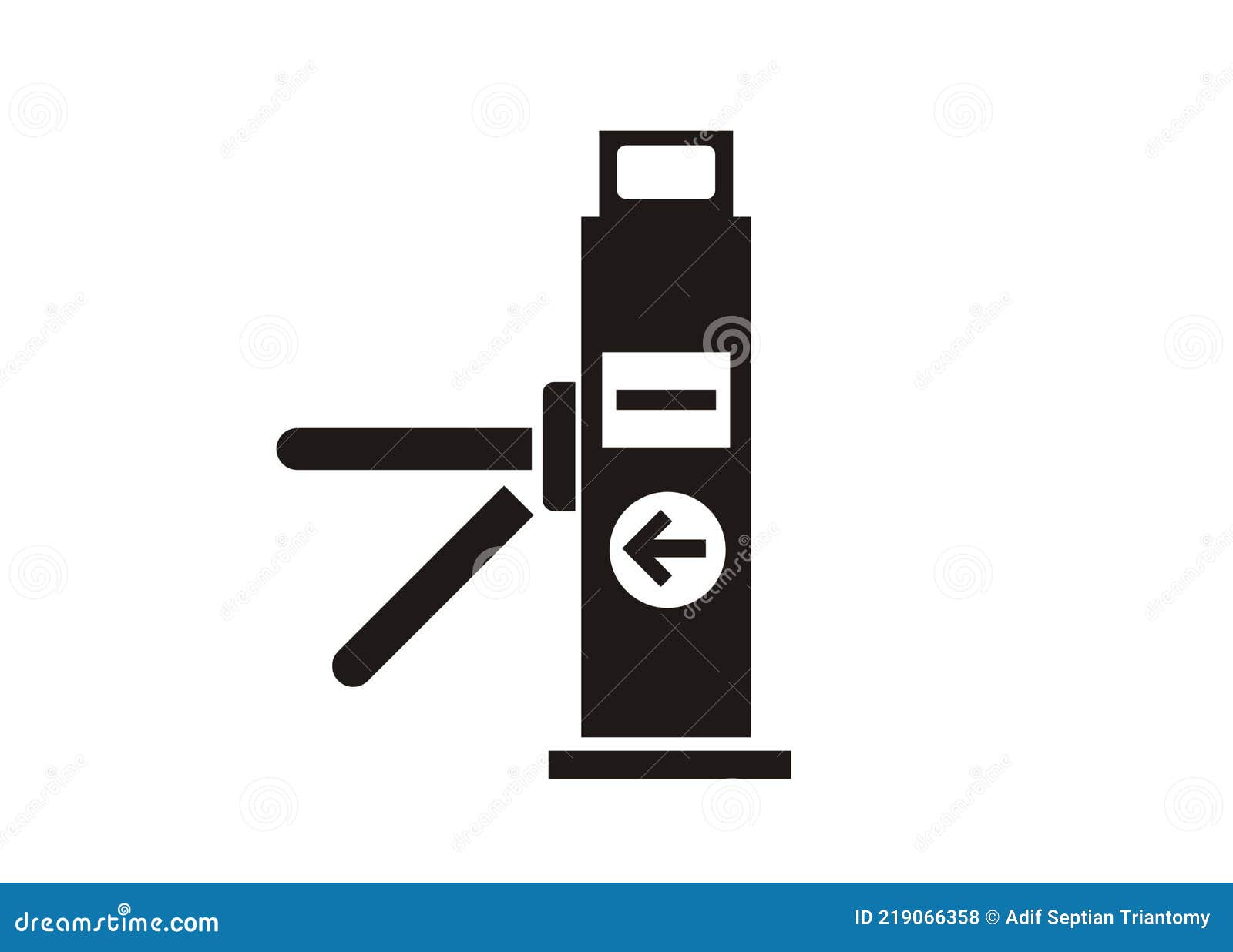 Automatic Gate Machine. Simple Illustration in Black and White. Stock ...