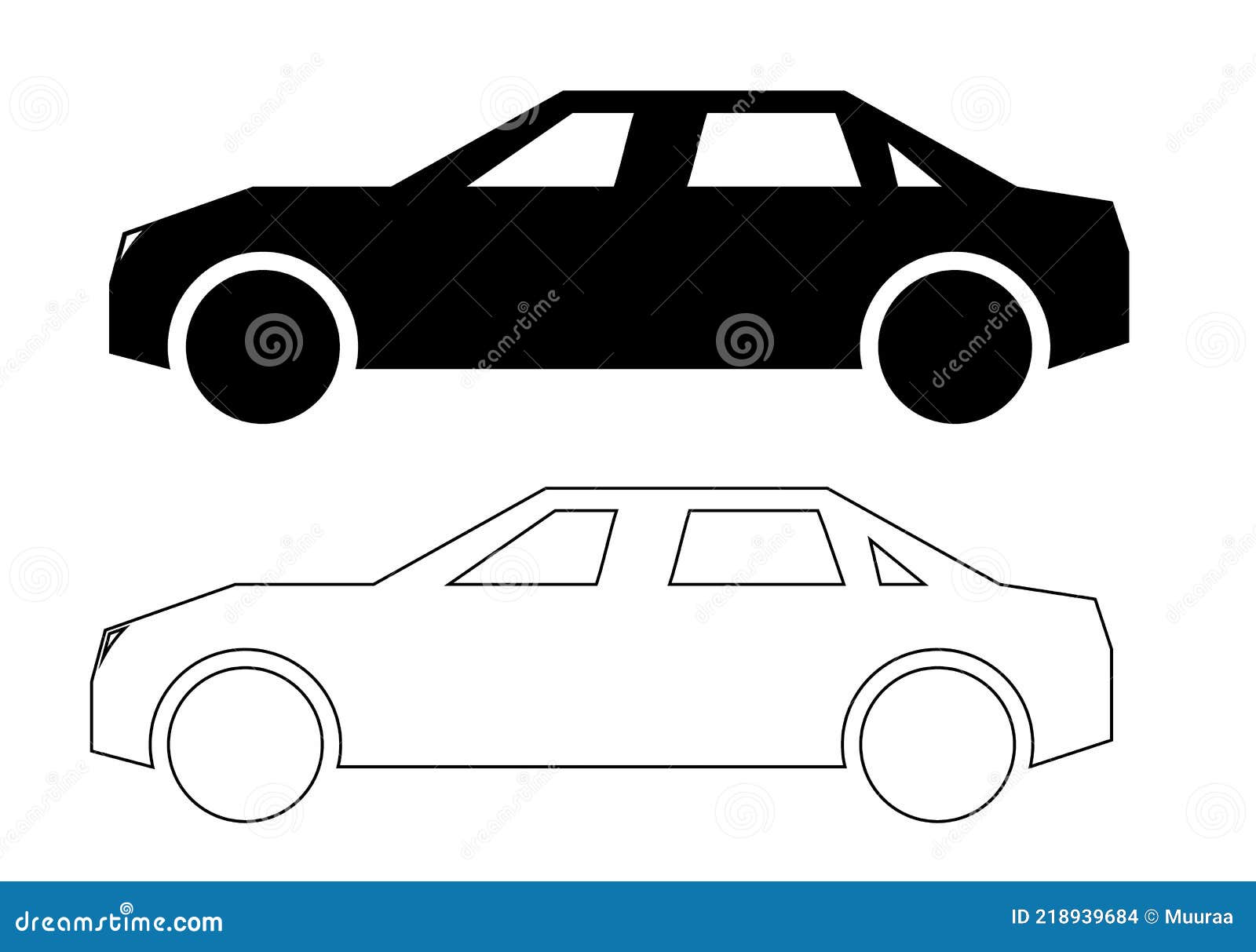 Simple illustration of car stock vector. Illustration of simple - 218939684