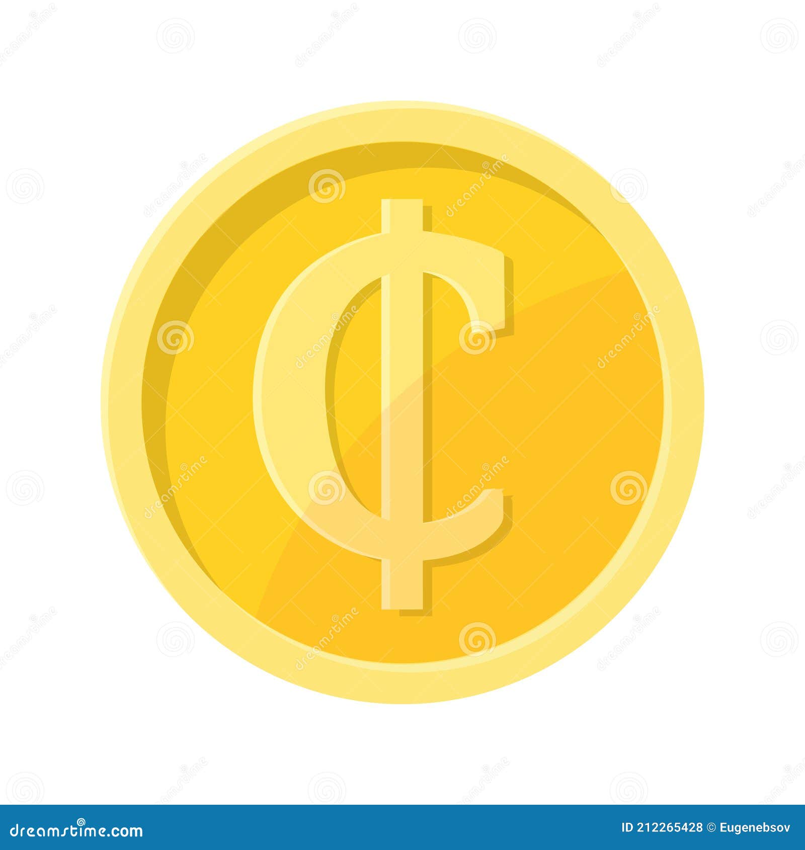 Simple Illustration of Cedi Coin Concept of Internet Currency Stock ...