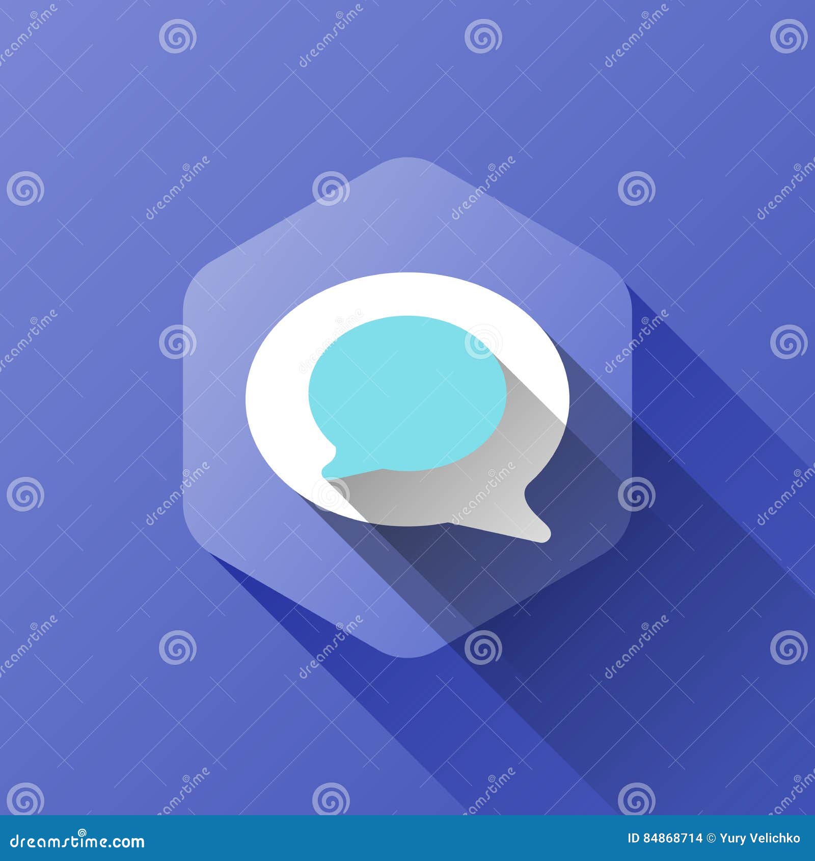 Simple Illustration of Chat Icon in Flat Style Stock Vector ...