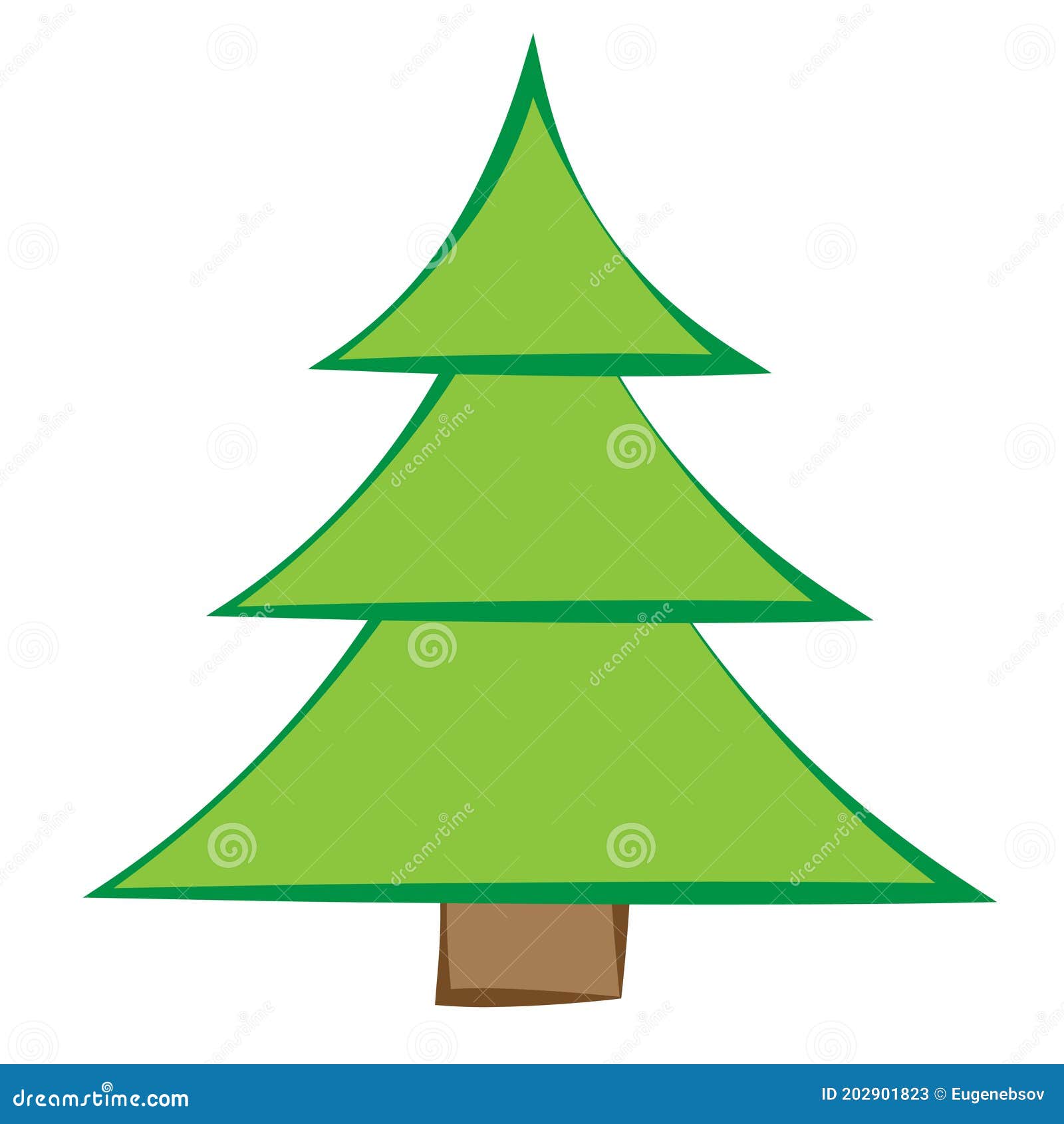 Simple Illustration of Christmas Tree Concept for Christmas Holiday ...