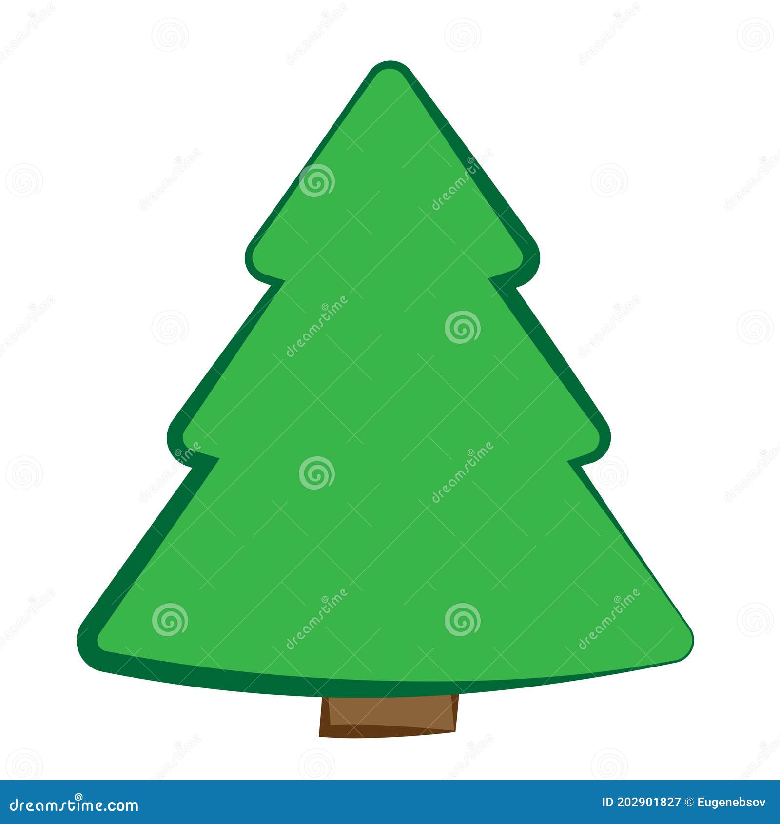 Simple Illustration of Christmas Tree Concept for Christmas Holiday ...