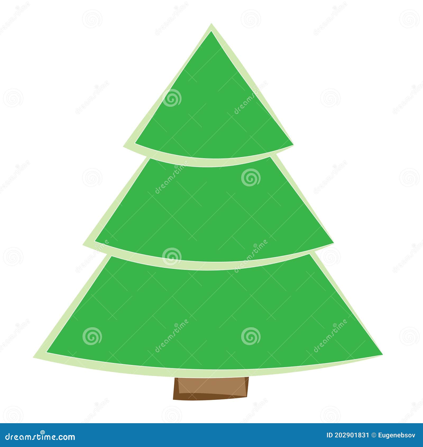 Simple Illustration of Christmas Tree Concept for Christmas Holiday ...