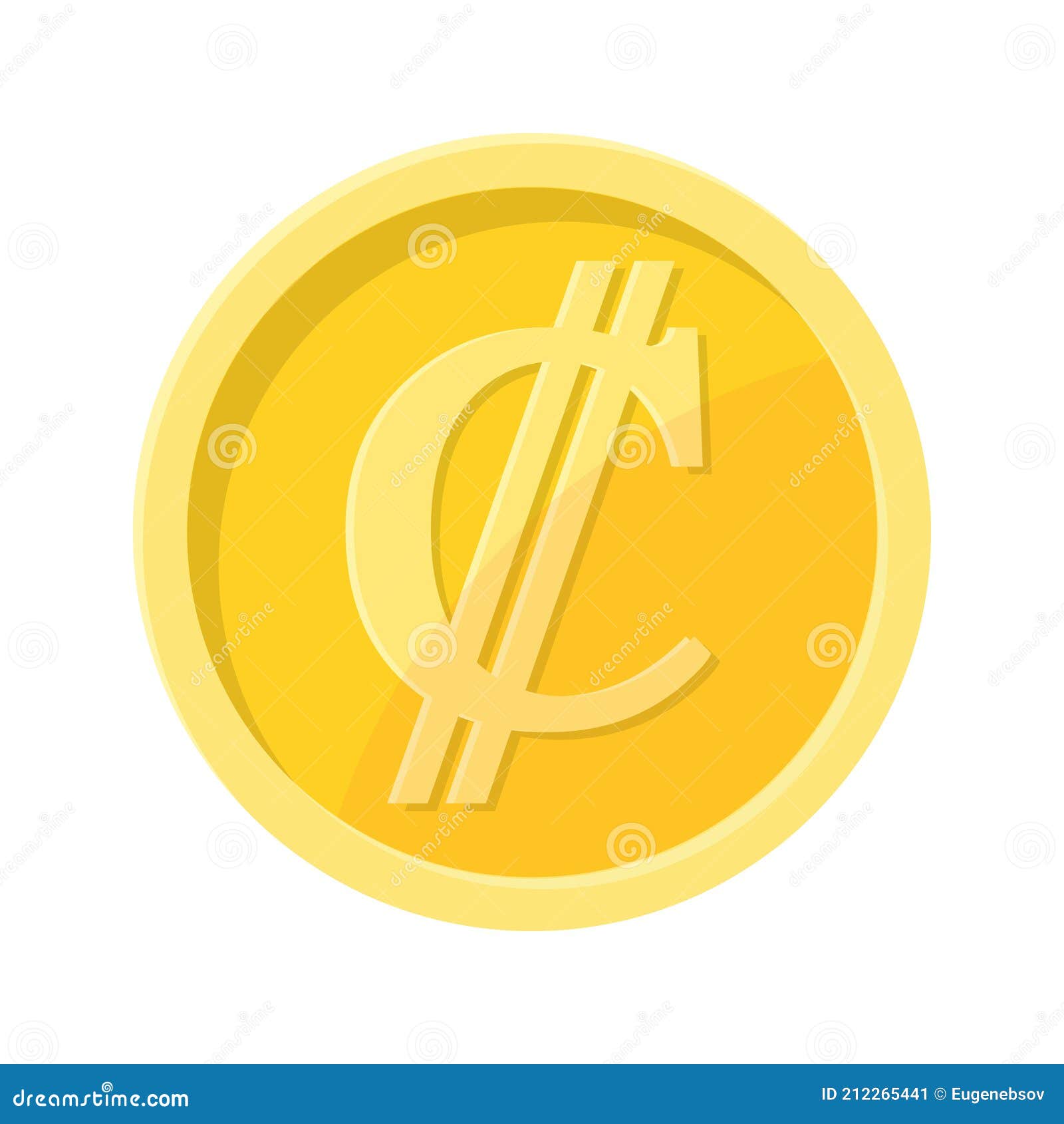 Simple Illustration of Colon Coin Concept of Internet Currency Stock ...