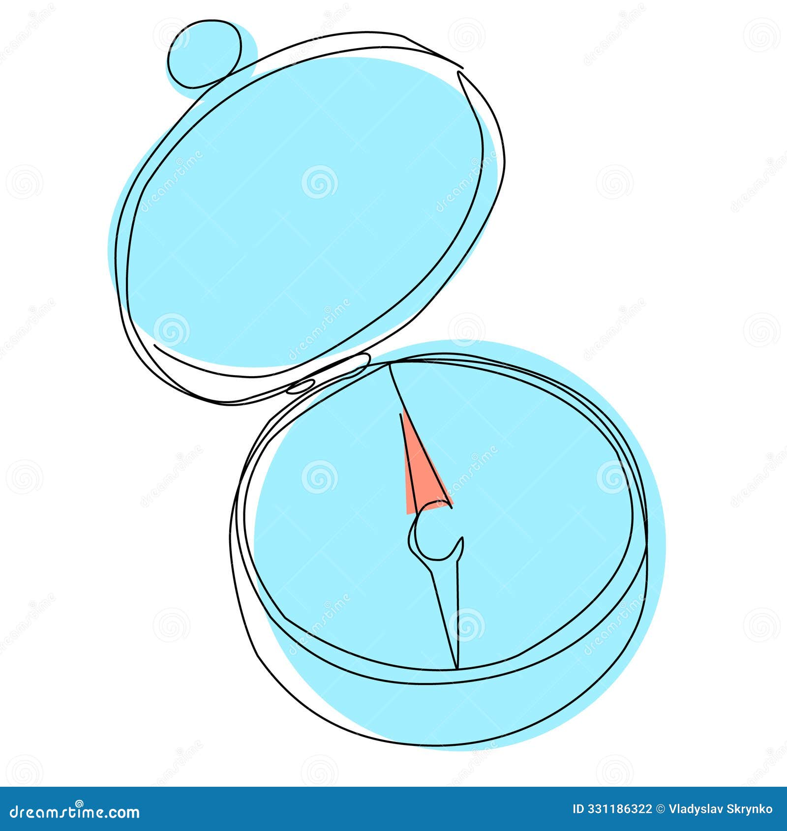 Simple Illustration of a Compass Highlighting Its Needle Against a ...