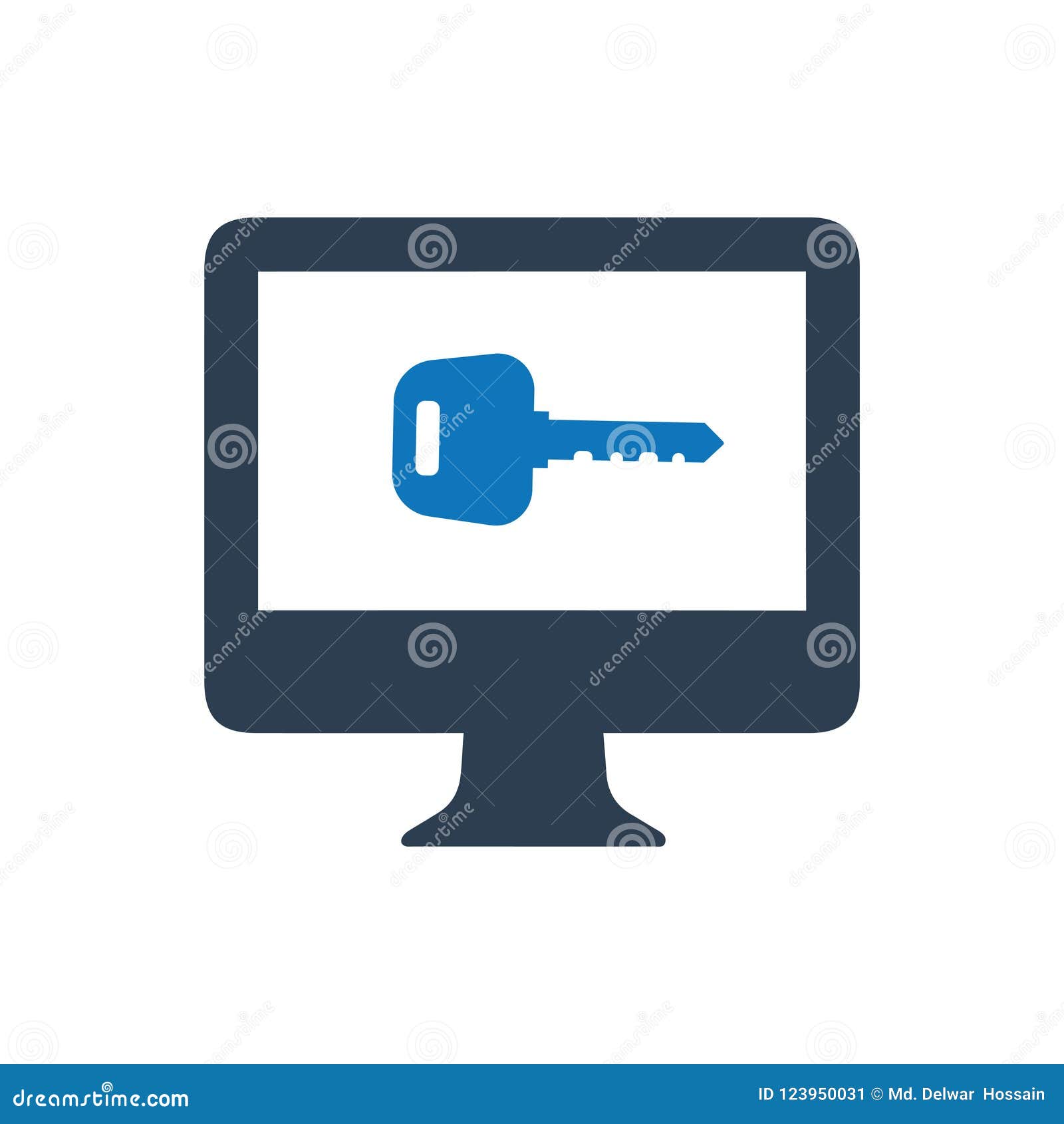 Computer Accessibility Icon Stock Vector - Illustration of monitor ...