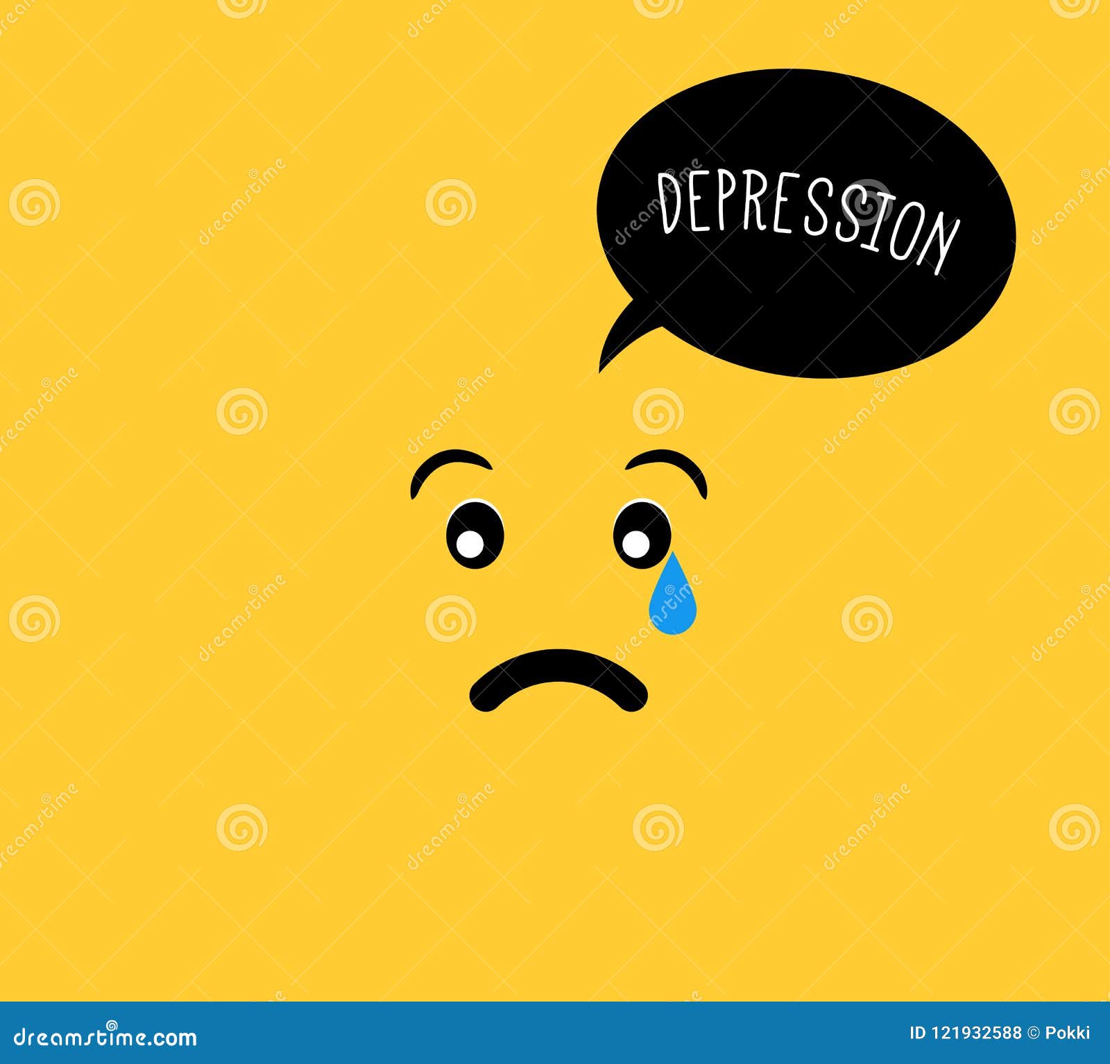 Simple Illustration of Depression Mood Background. Stock Vector ...