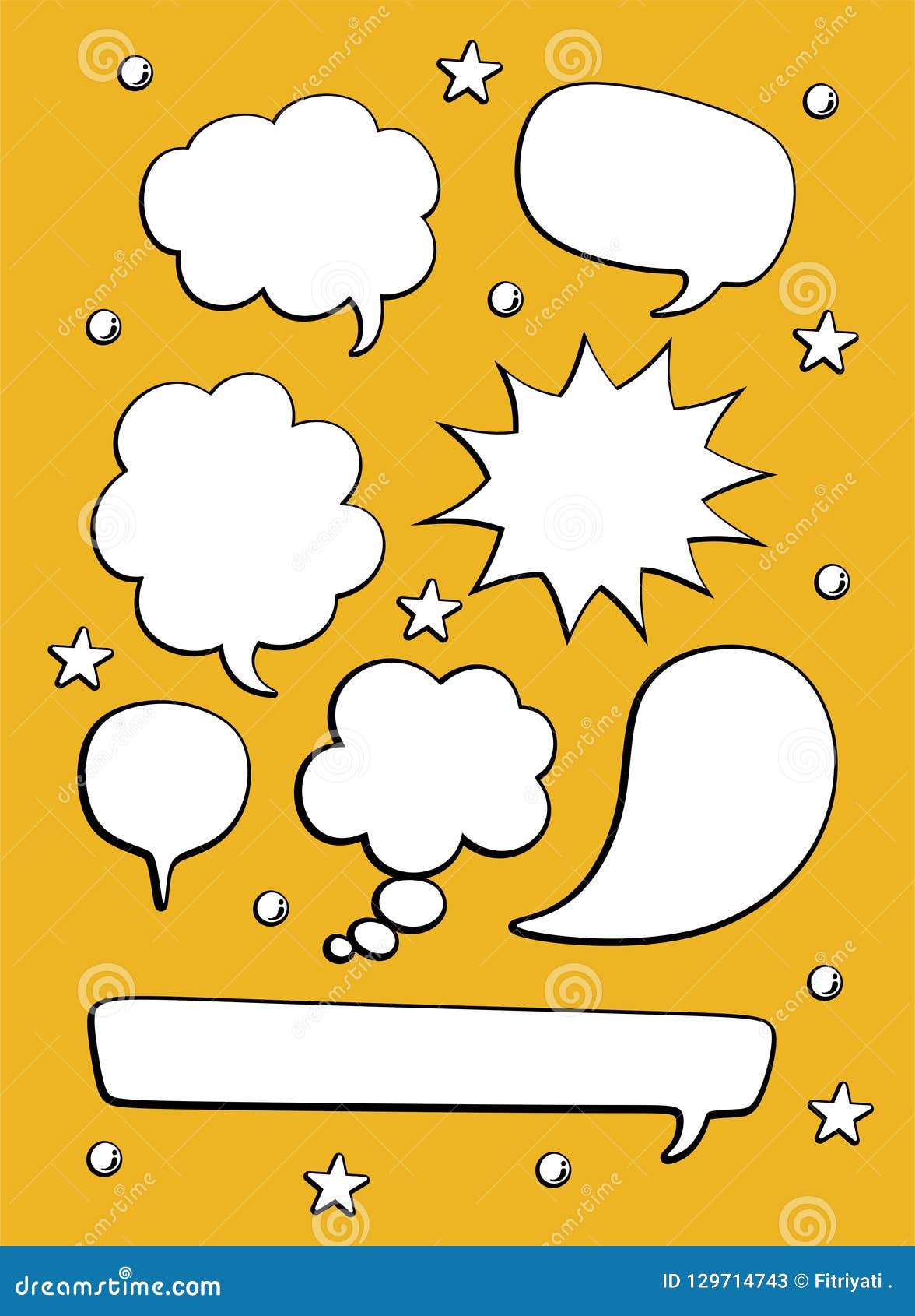 Simple Illustration of Dialog Shapes Stock Vector - Illustration of ...