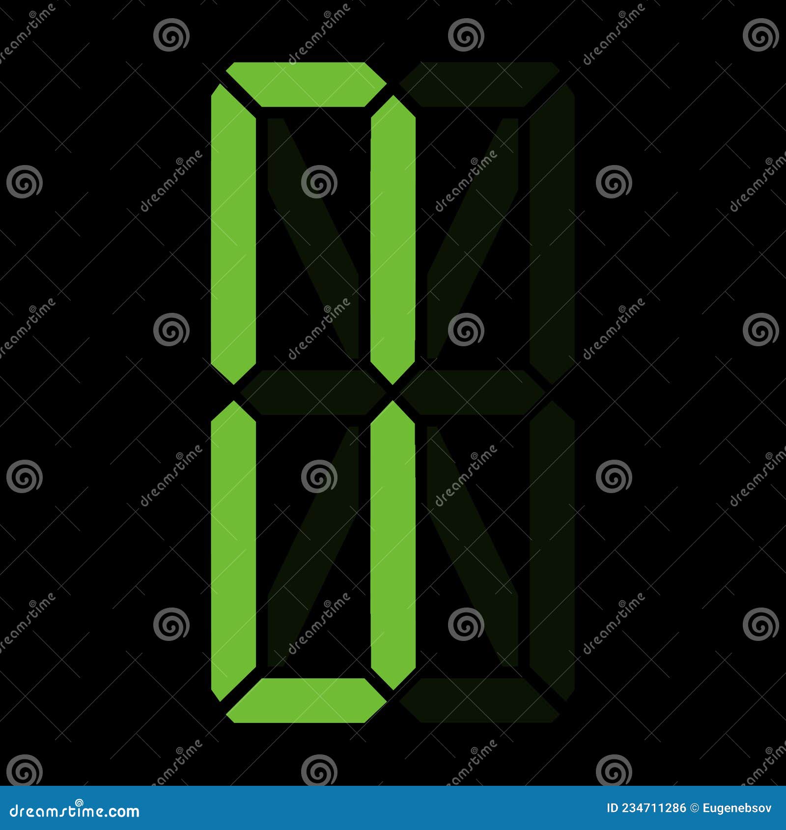 Simple Illustration of Digital Letter or Symbol Electronic Figure of ...