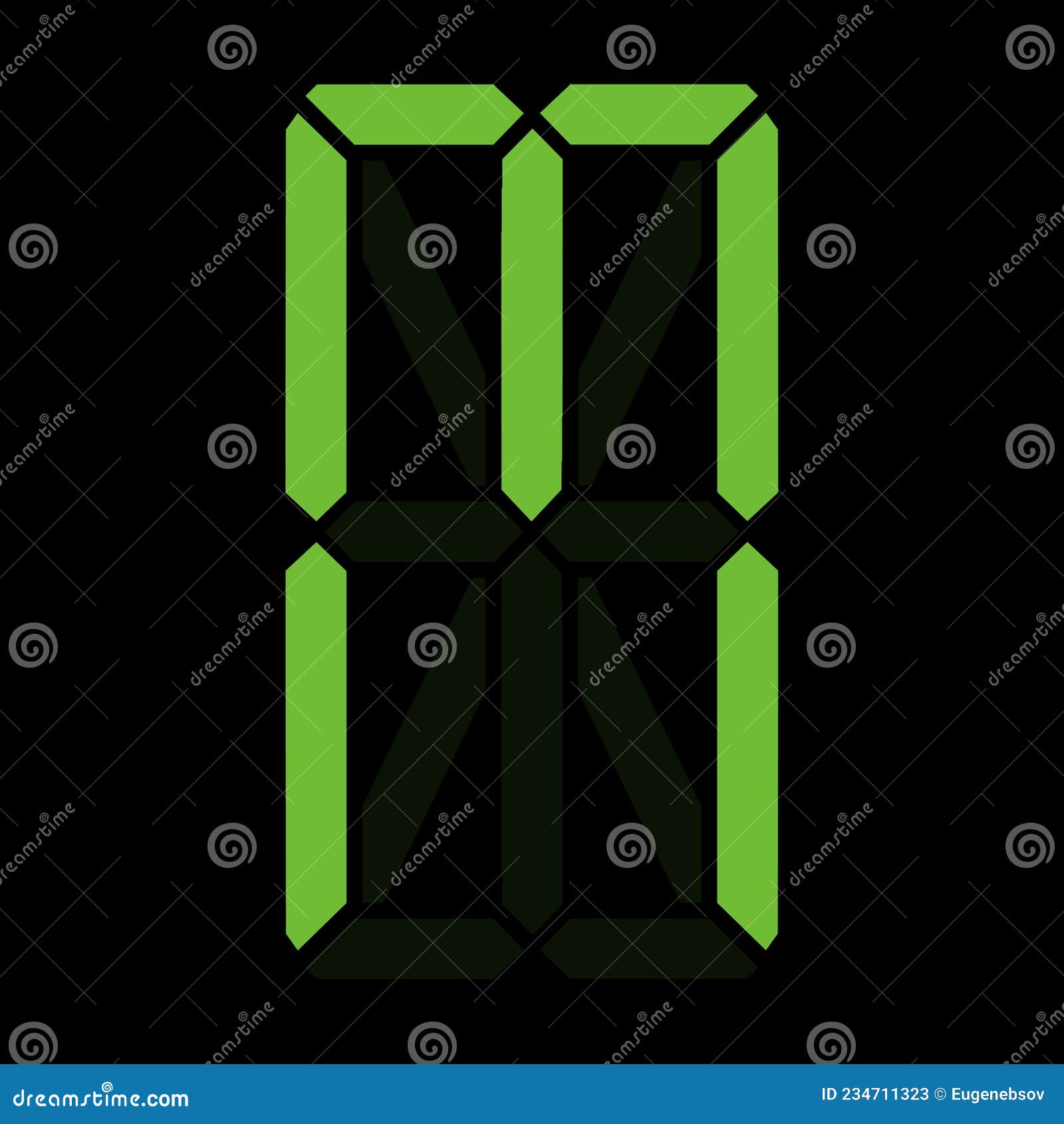 Simple Illustration of Digital Letter or Symbol Electronic Figure of ...