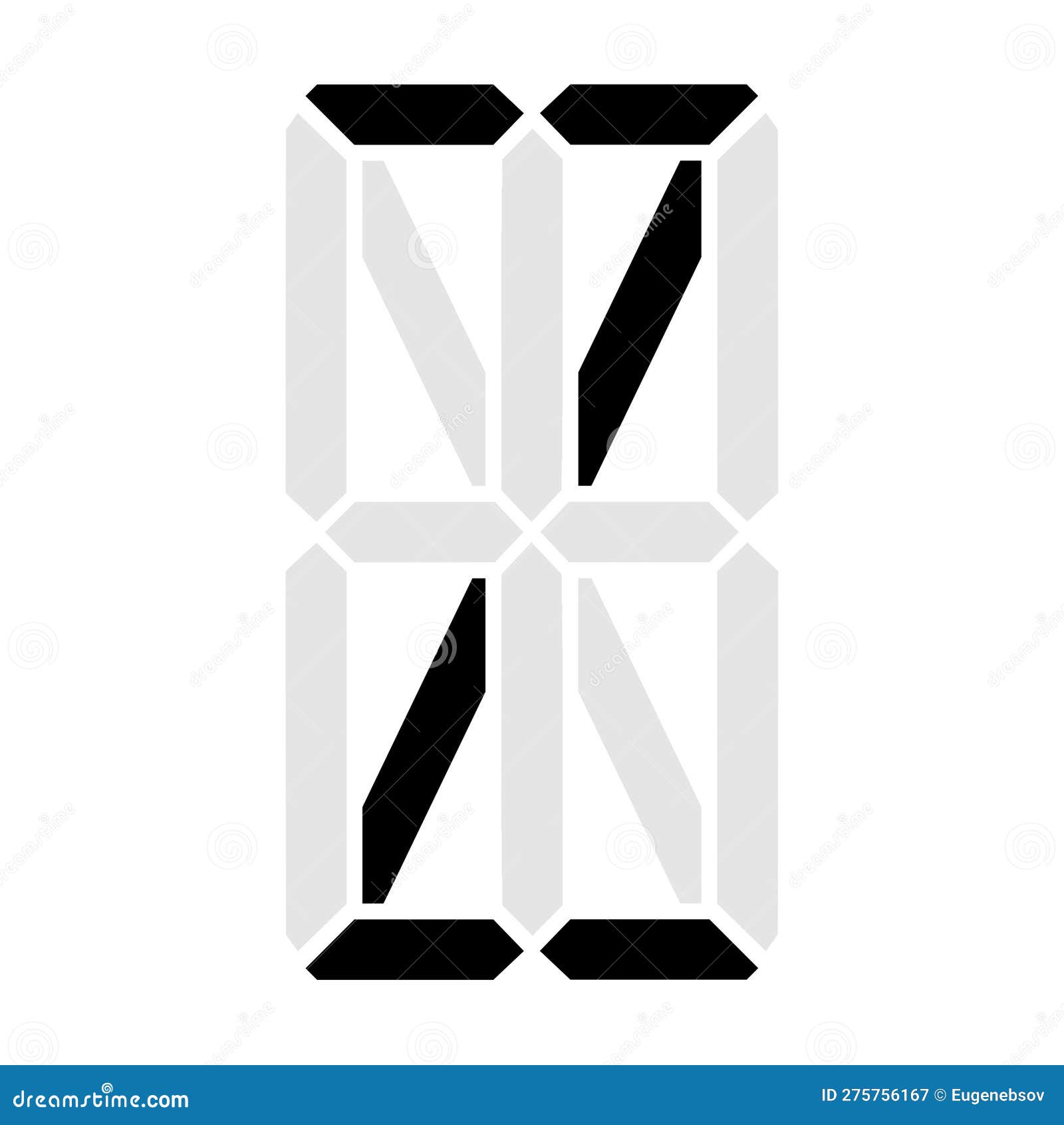 Simple Illustration of Digital Letter or Symbol Electronic Figure of ...