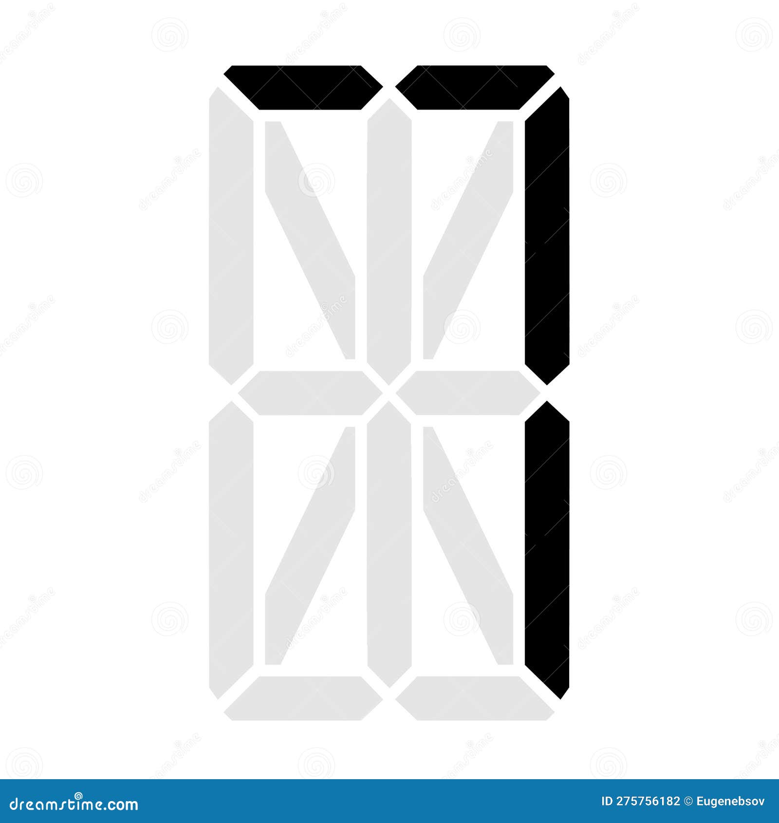 Simple Illustration of Digital Number. Electronic Figure of Number ...