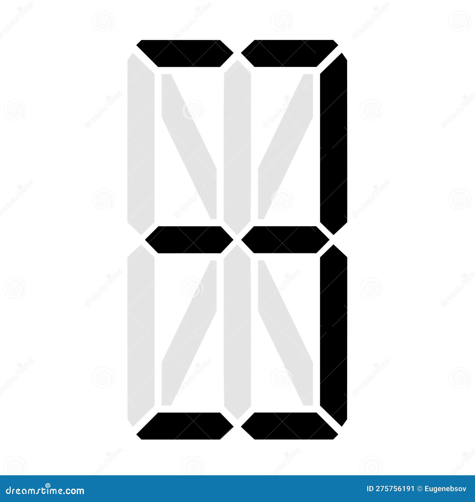Simple Illustration of Digital Number. Electronic Figure of Number ...