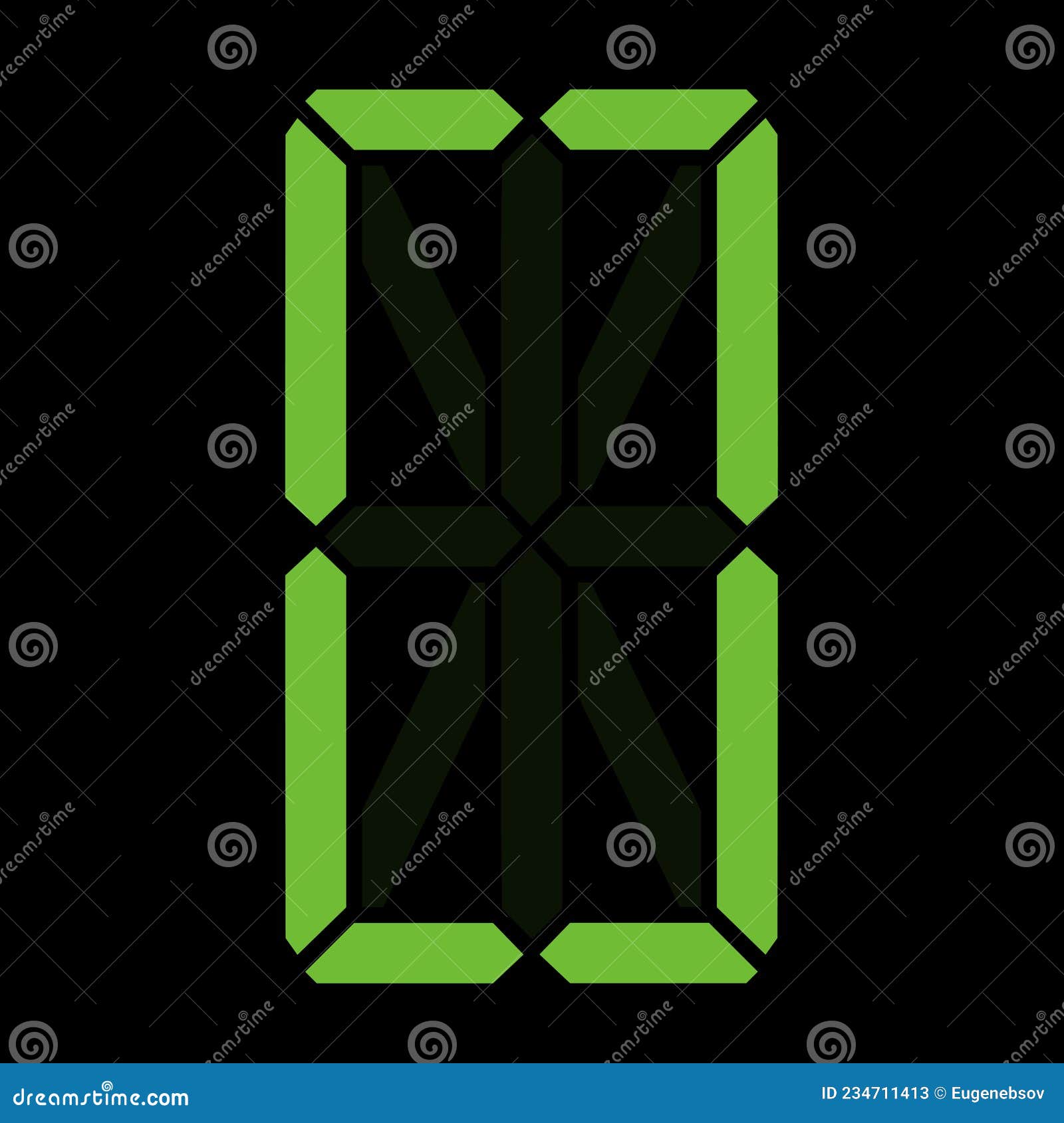 Simple Illustration of Digital Number. Electronic Figure of Number Zero ...