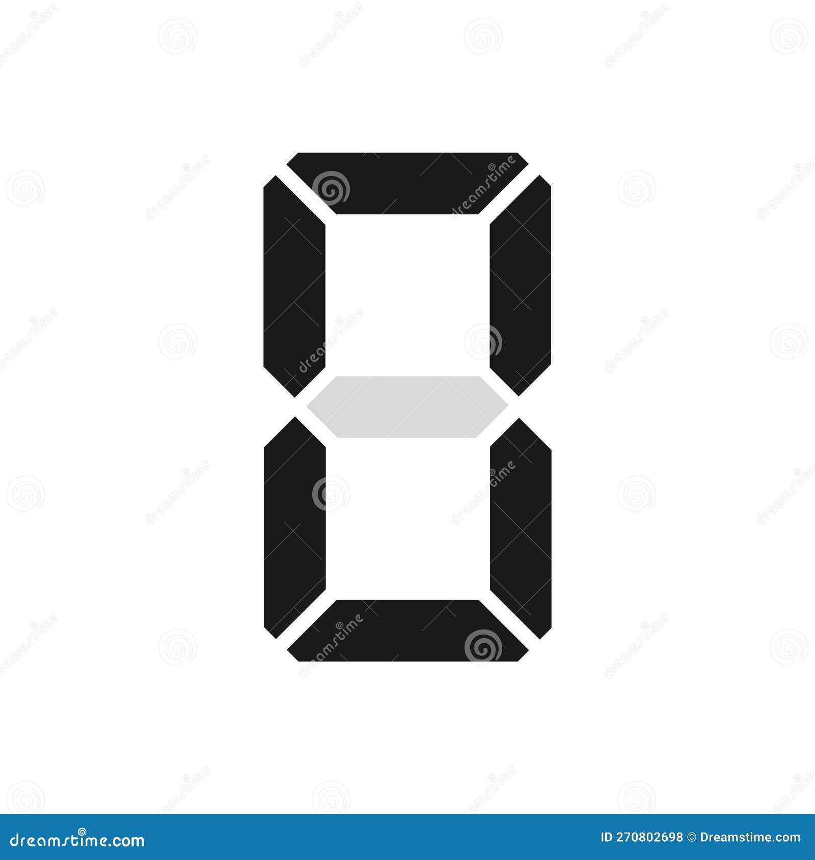 Simple Illustration of Digital Number. Electronic Figure of Number Zero ...