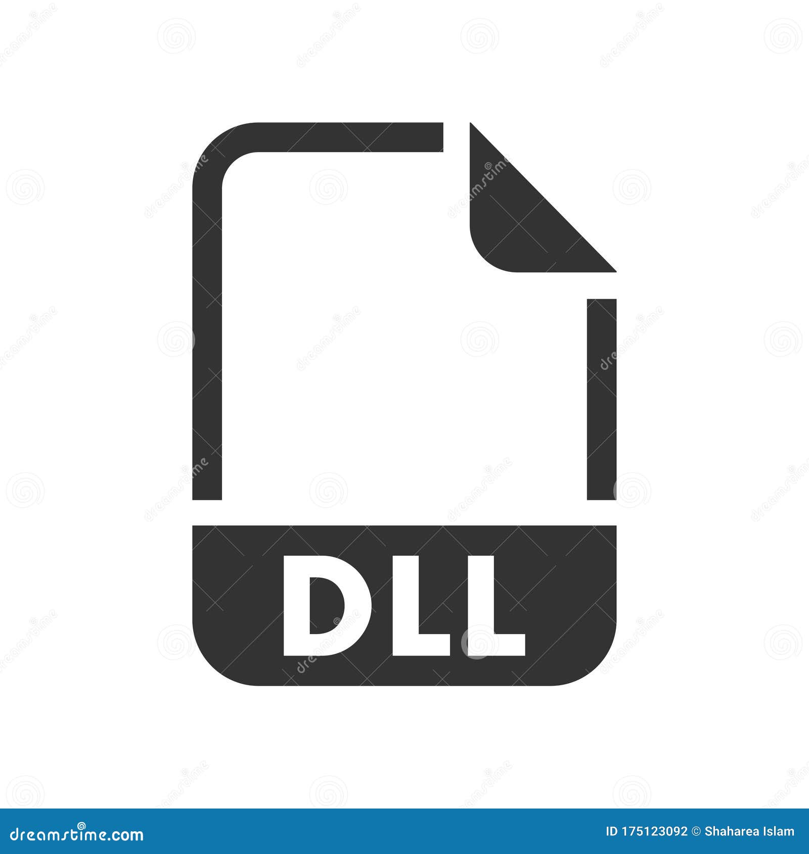 DLL File format icon stock vector. Illustration of simple - 175123092