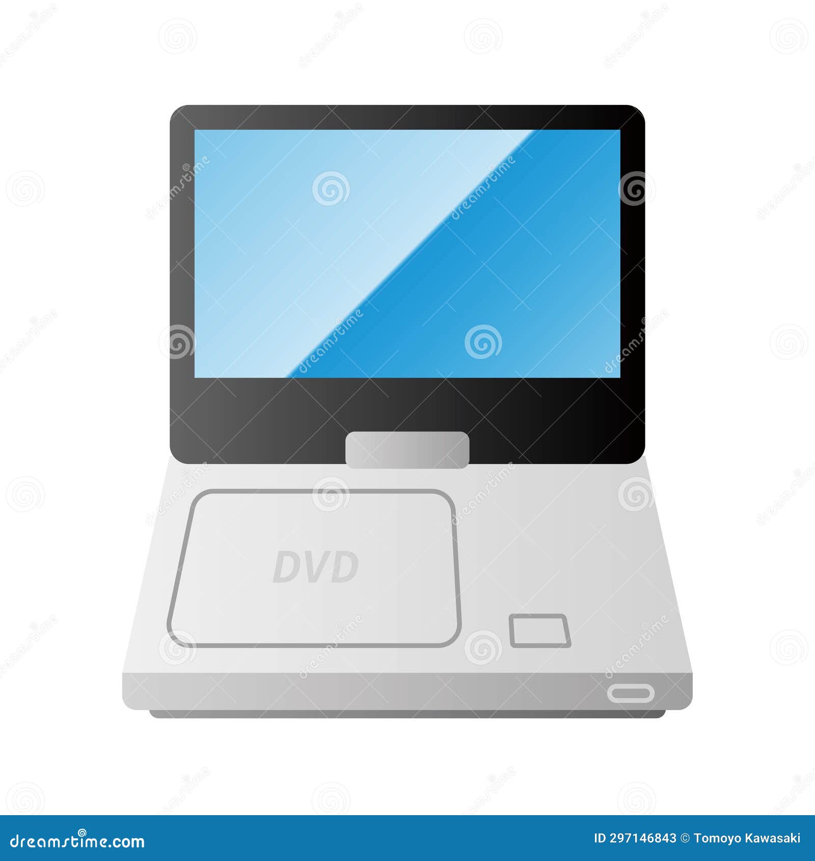 Simple Illustration _ Dvd, Player, Portable, Screen Stock Illustration ...