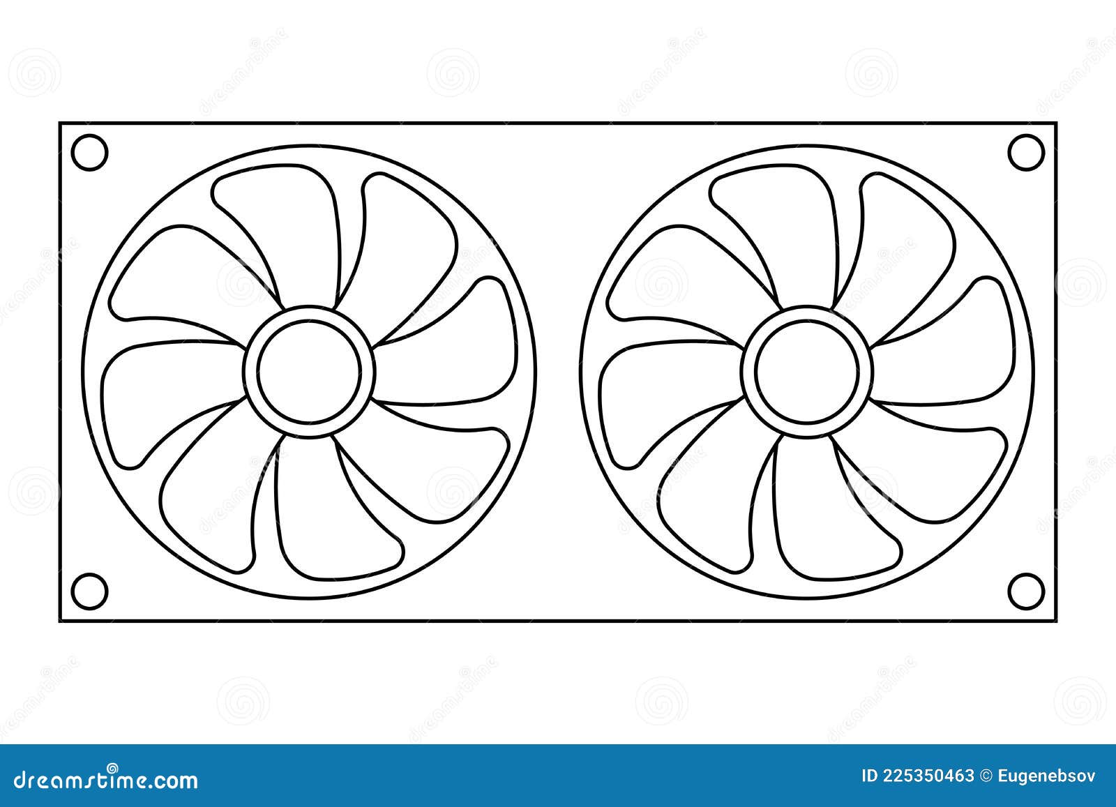 Simple Illustration of Fan or Cooling System Personal Computer ...
