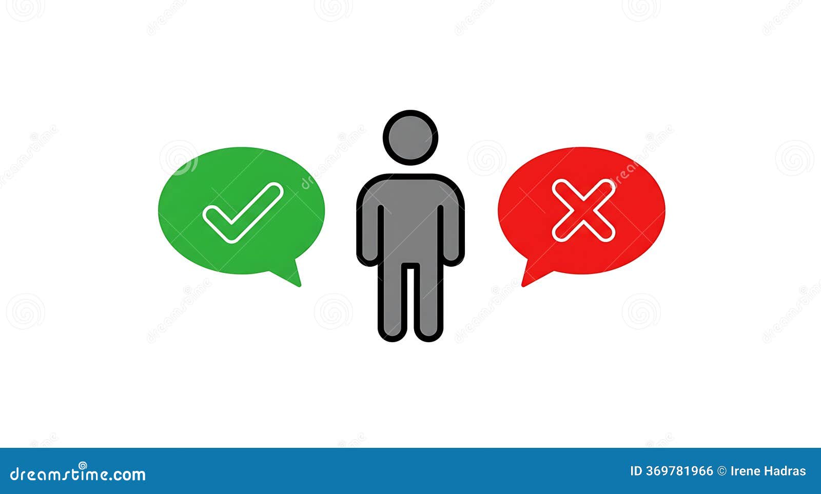 Simple Illustration Featuring A Gray Human Figure Centered Between Two ...